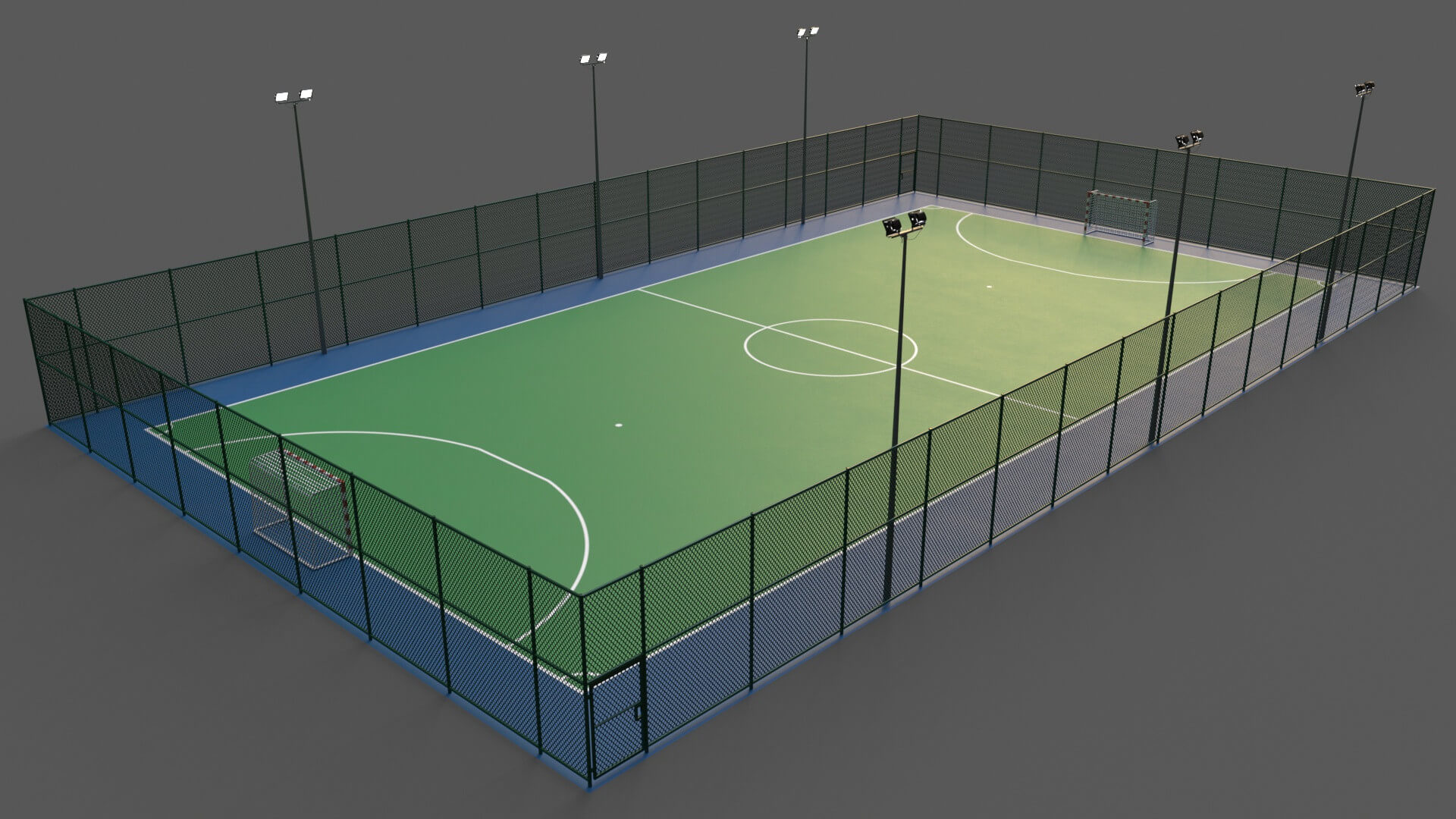 Modular Outdoor Soccer and Football Court - 3D Model by PBR Cool