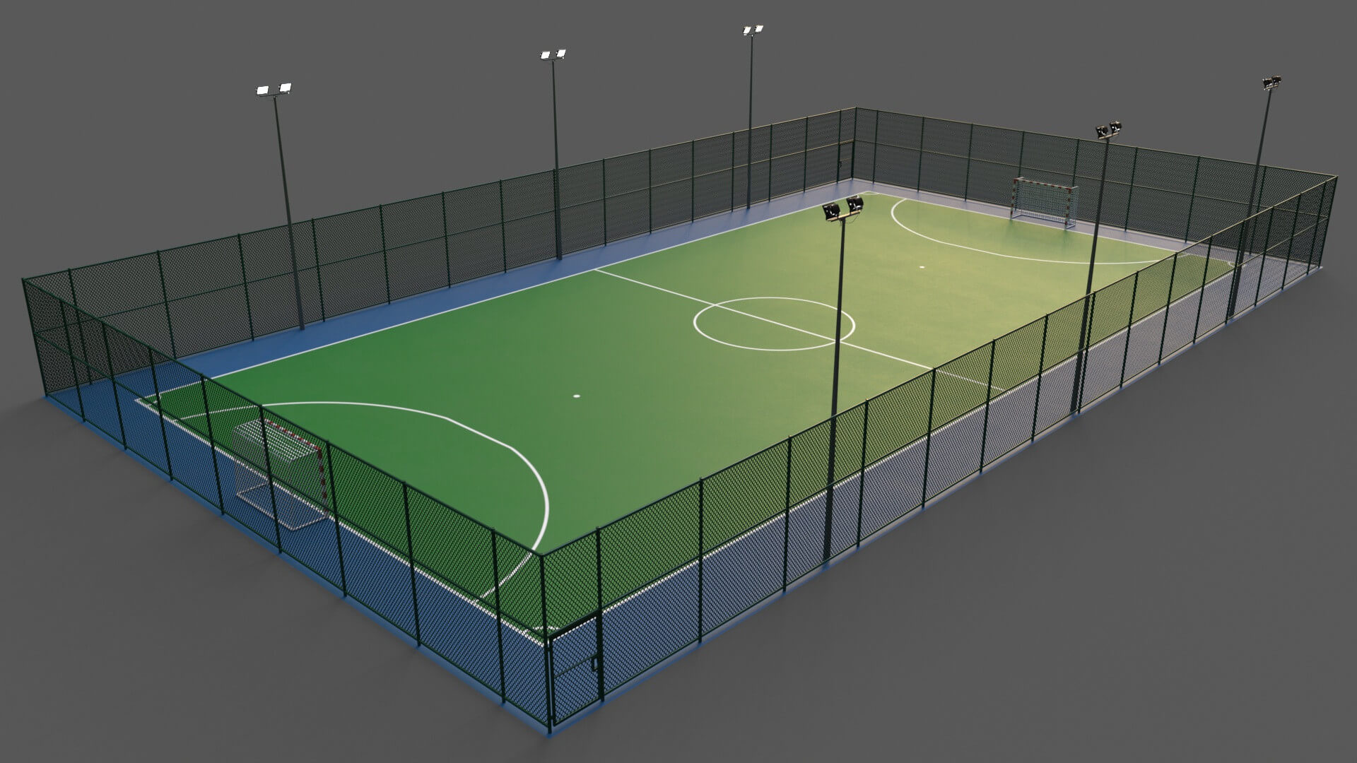 Modular Outdoor Soccer and Football Court - 3D Model by PBR Cool