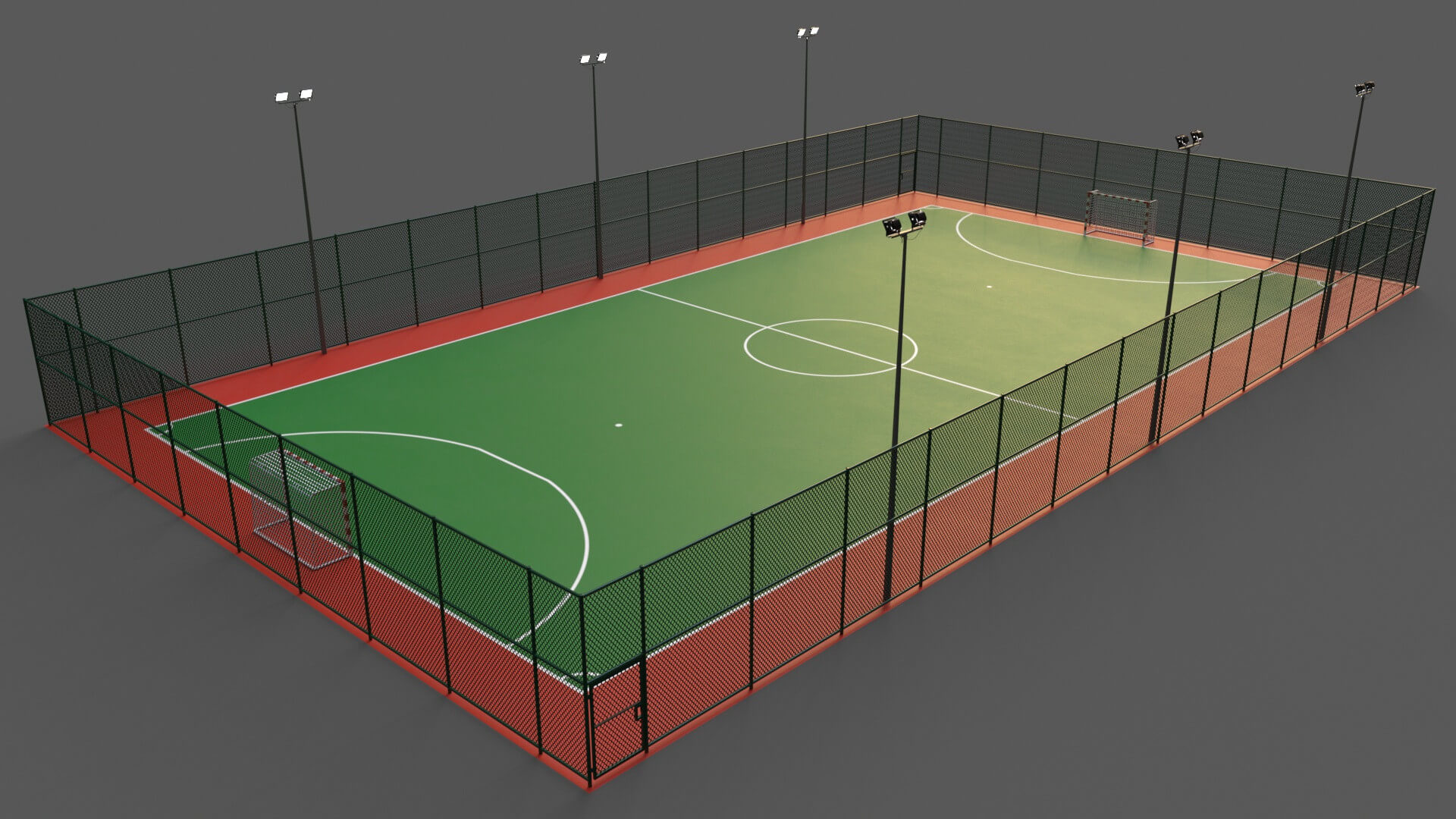 Modular Outdoor Soccer and Football Court - 3D Model by PBR Cool
