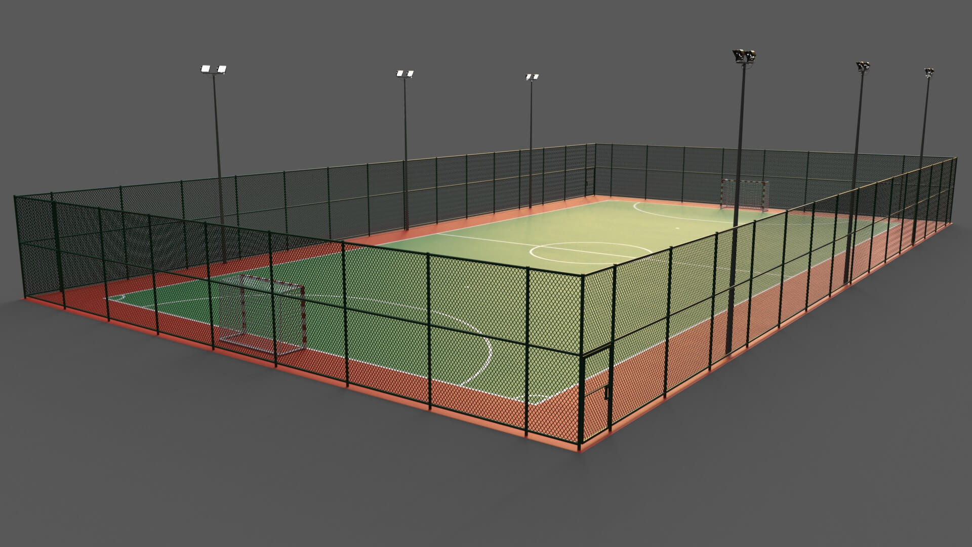 Modular Outdoor Soccer and Football Court - 3D Model by PBR Cool