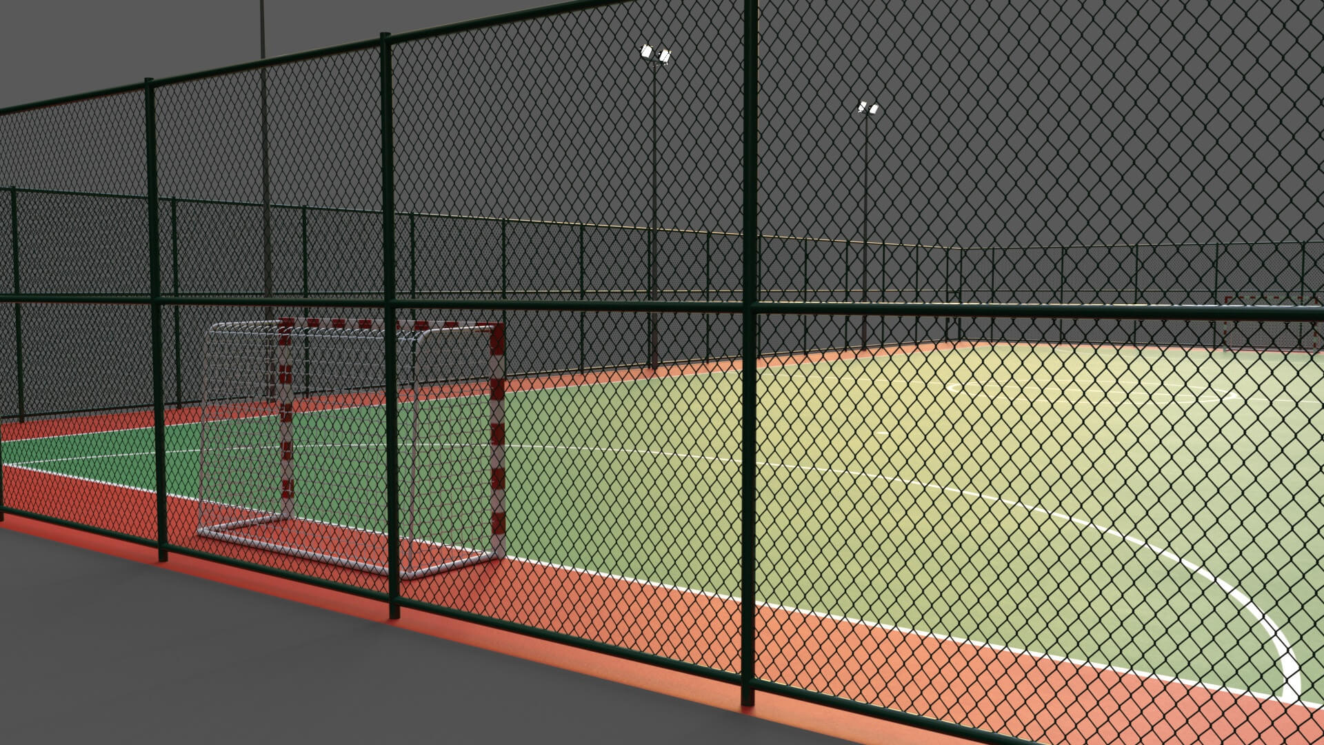 Modular Outdoor Soccer and Football Court - 3D Model by PBR Cool