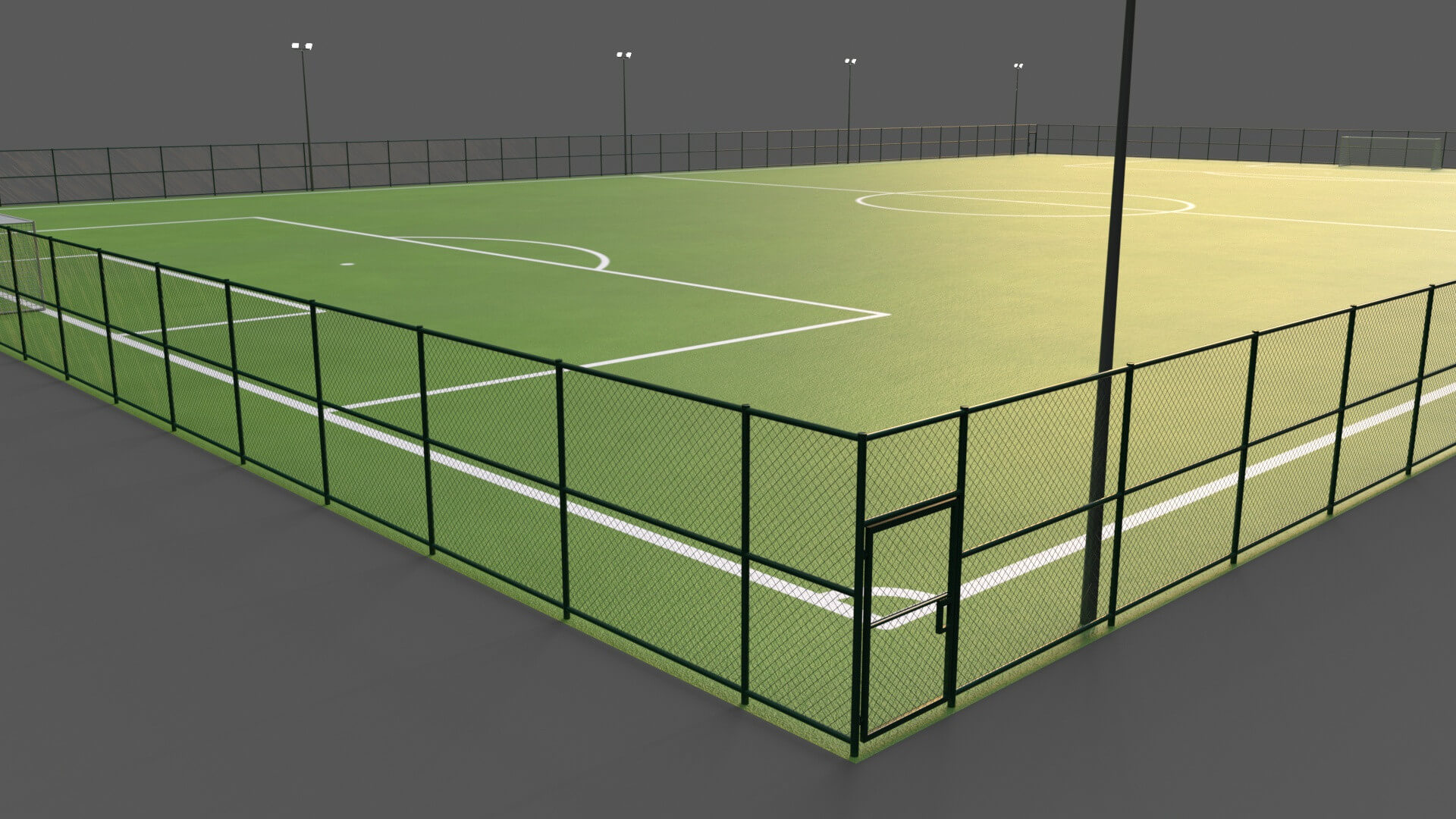 Modular Outdoor Soccer and Football Field - 3D Model by PBR Cool