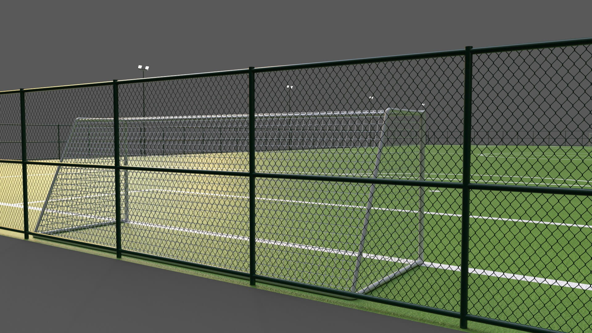 Modular Outdoor Soccer and Football Field - 3D Model by PBR Cool