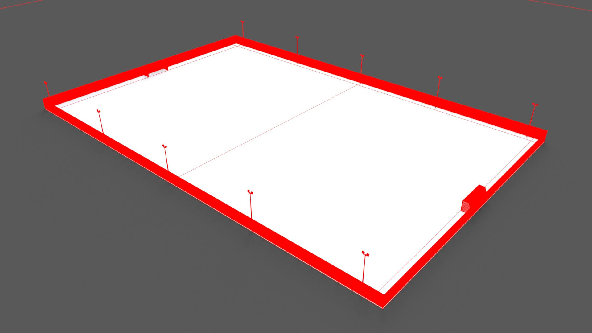 Modular Outdoor Soccer and Football Field - 3D Model by PBR Cool