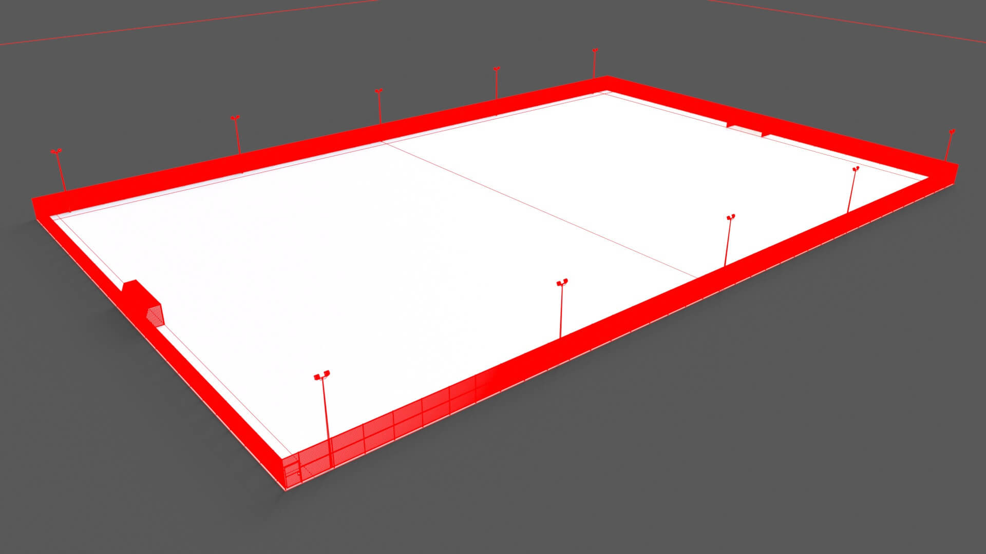 Modular Outdoor Soccer and Football Field - 3D Model by PBR Cool