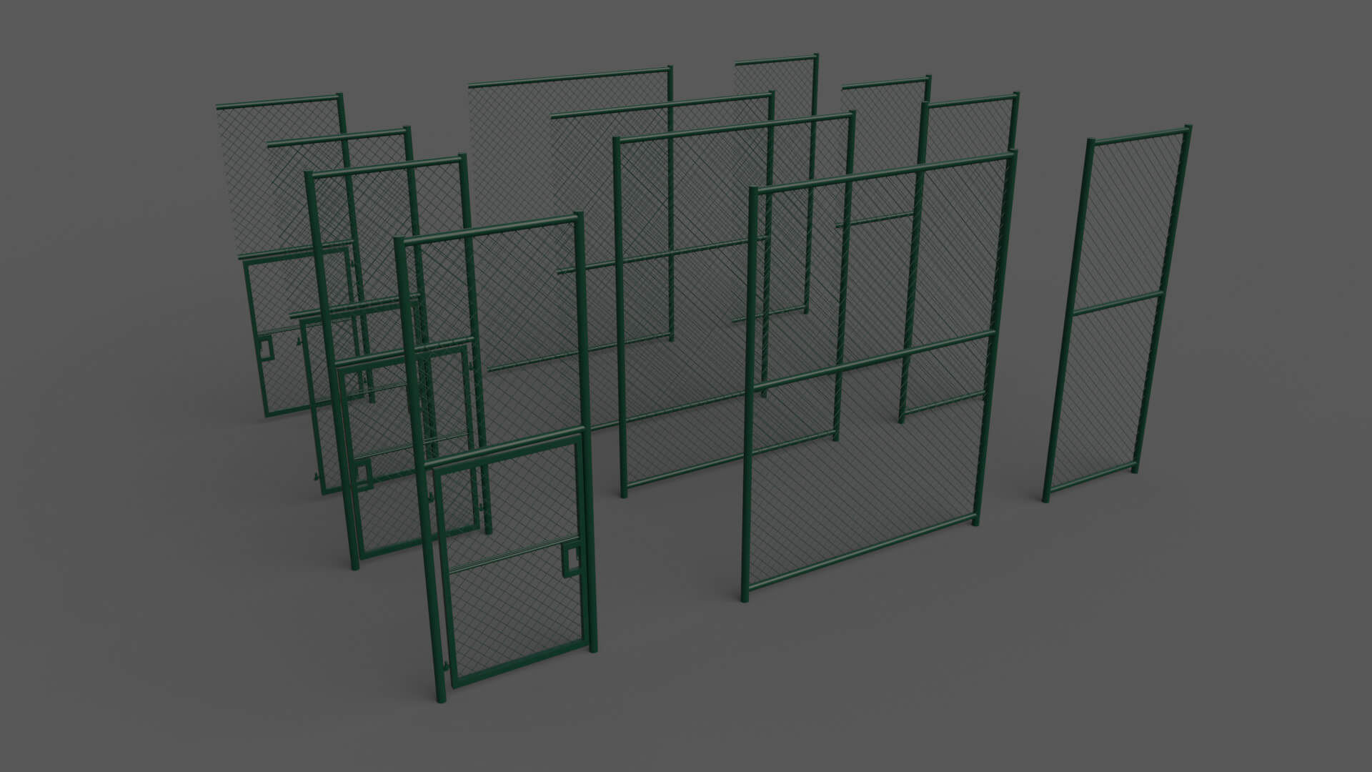 Modular Outdoor Tennis Court - 3D Model by PBR Cool