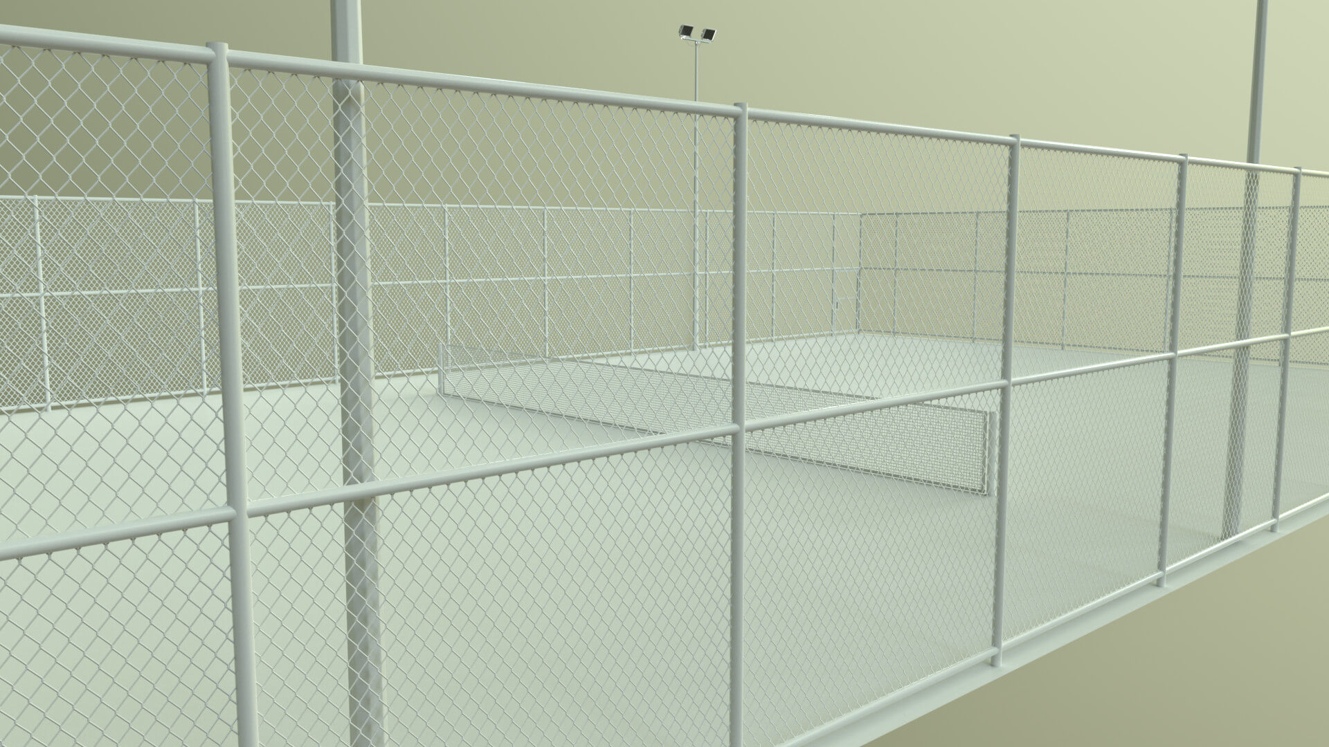 Modular Outdoor Tennis Court - 3D Model by PBR Cool