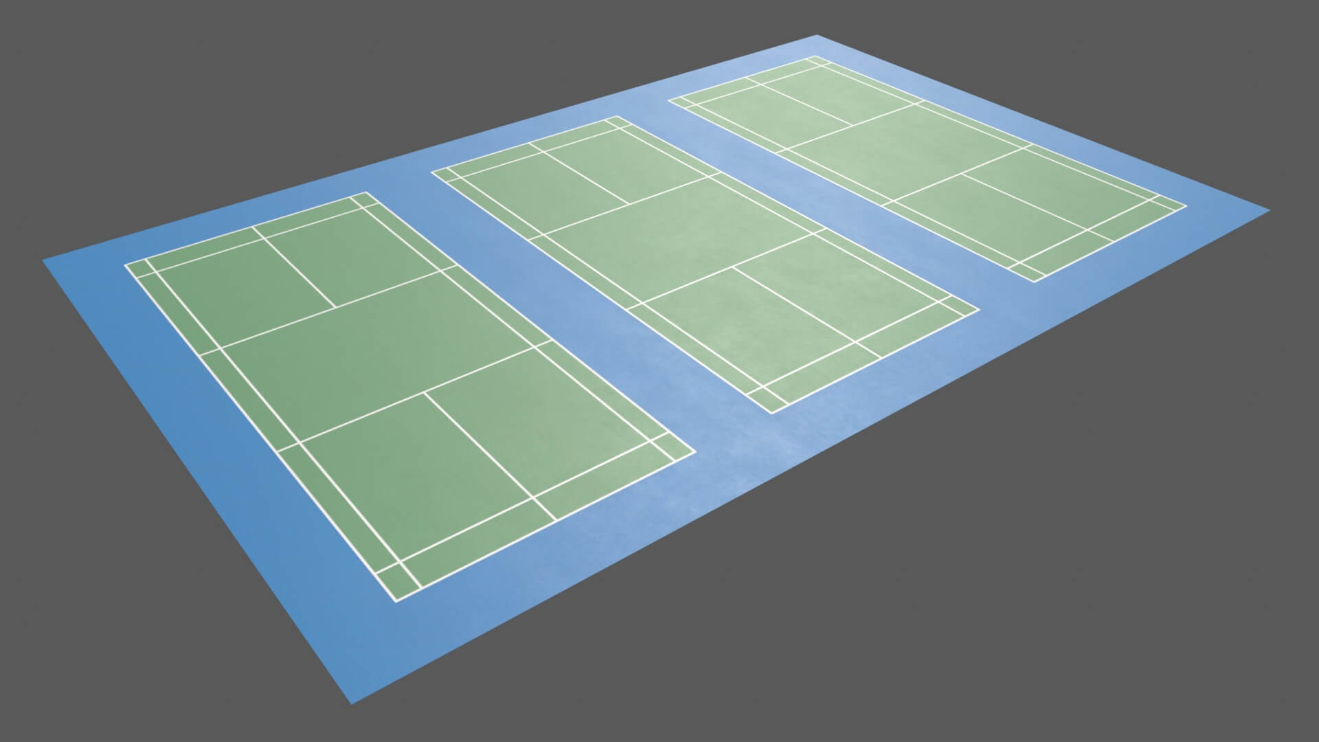 Multi Sports Game Court Floor - 3D Model by PBR Cool