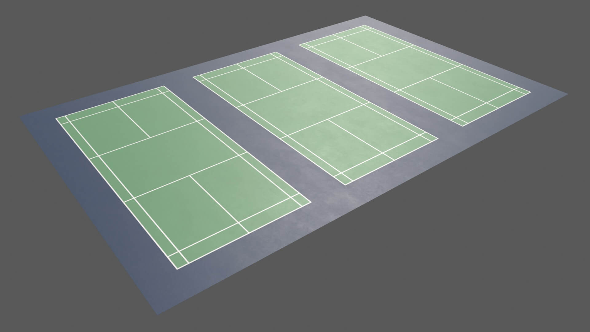 Multi Sports Game Court Floor - 3D Model by PBR Cool