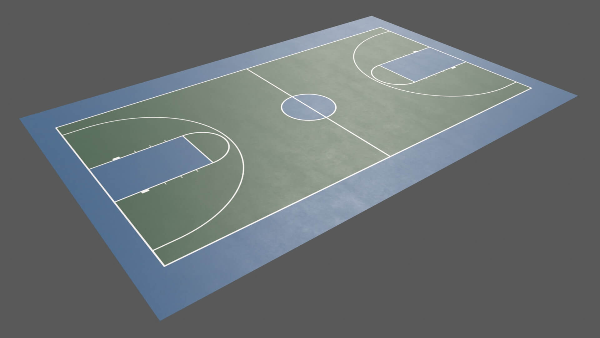 Multi Sports Game Court Floor - 3D Model by PBR Cool