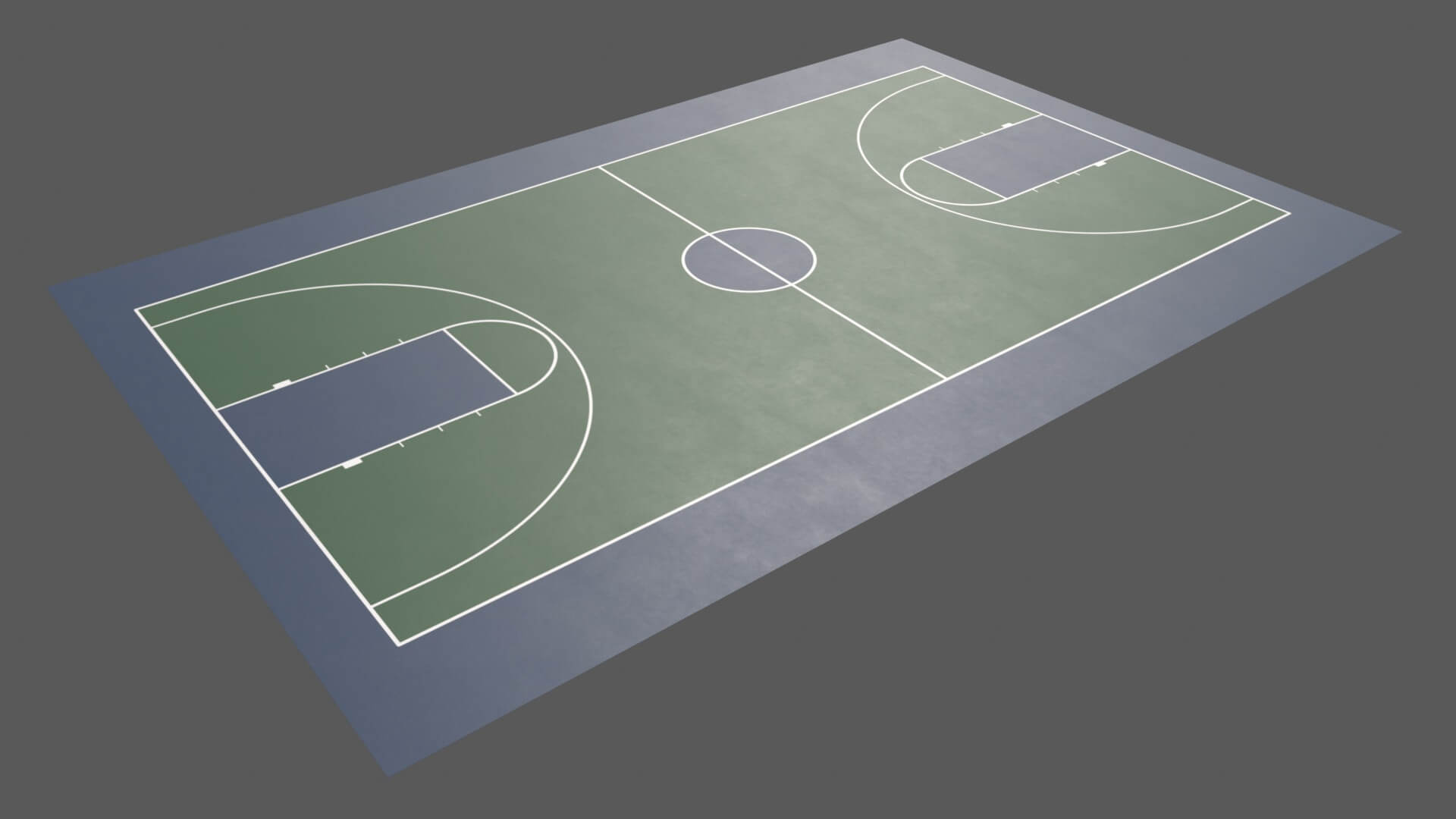 Multi Sports Game Court Floor - 3D Model by PBR Cool