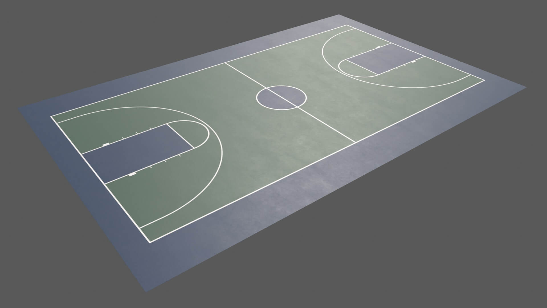 Multi Sports Game Court Floor - 3D Model by PBR Cool