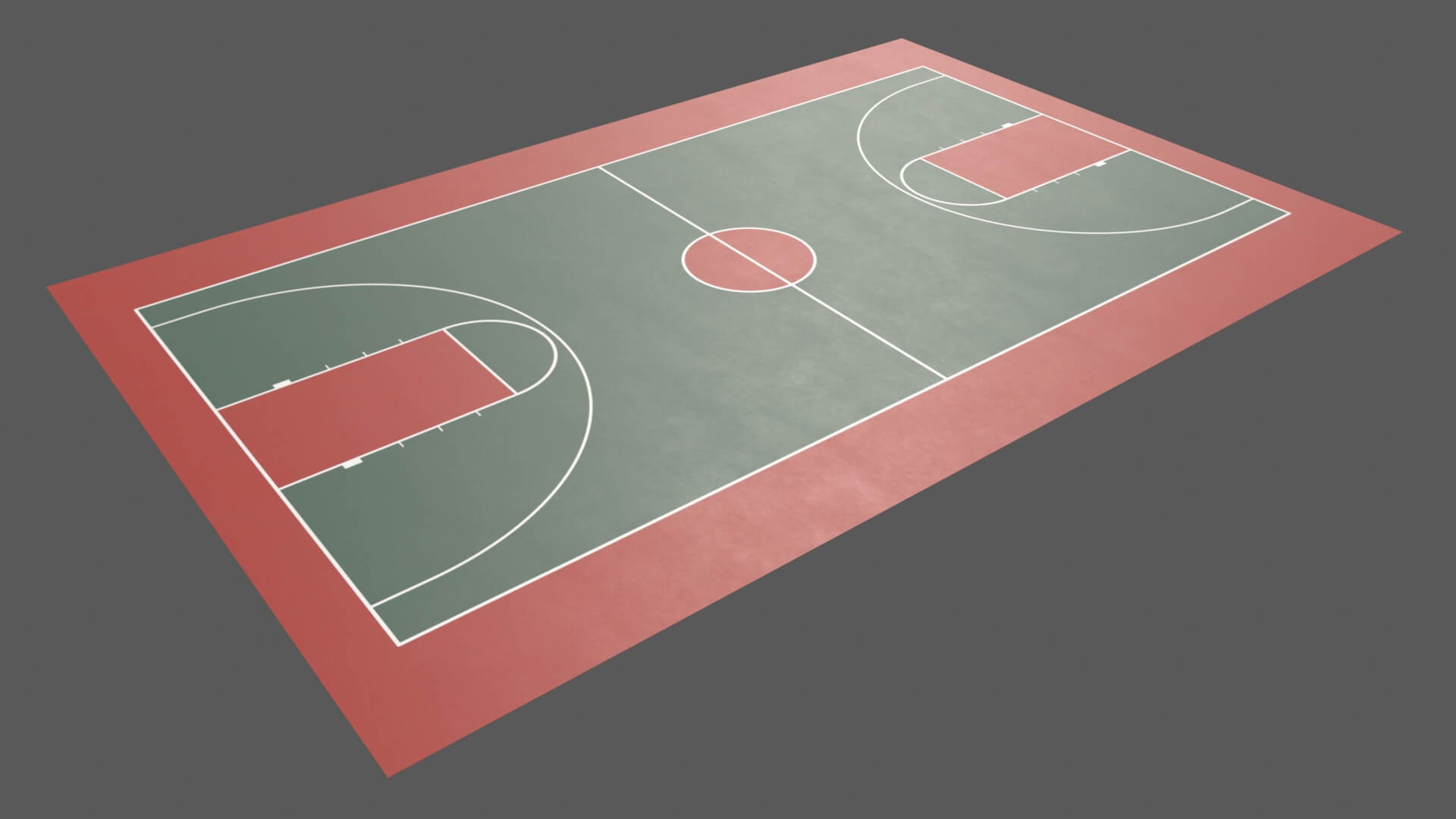 Multi Sports Game Court Floor - 3D Model by PBR Cool