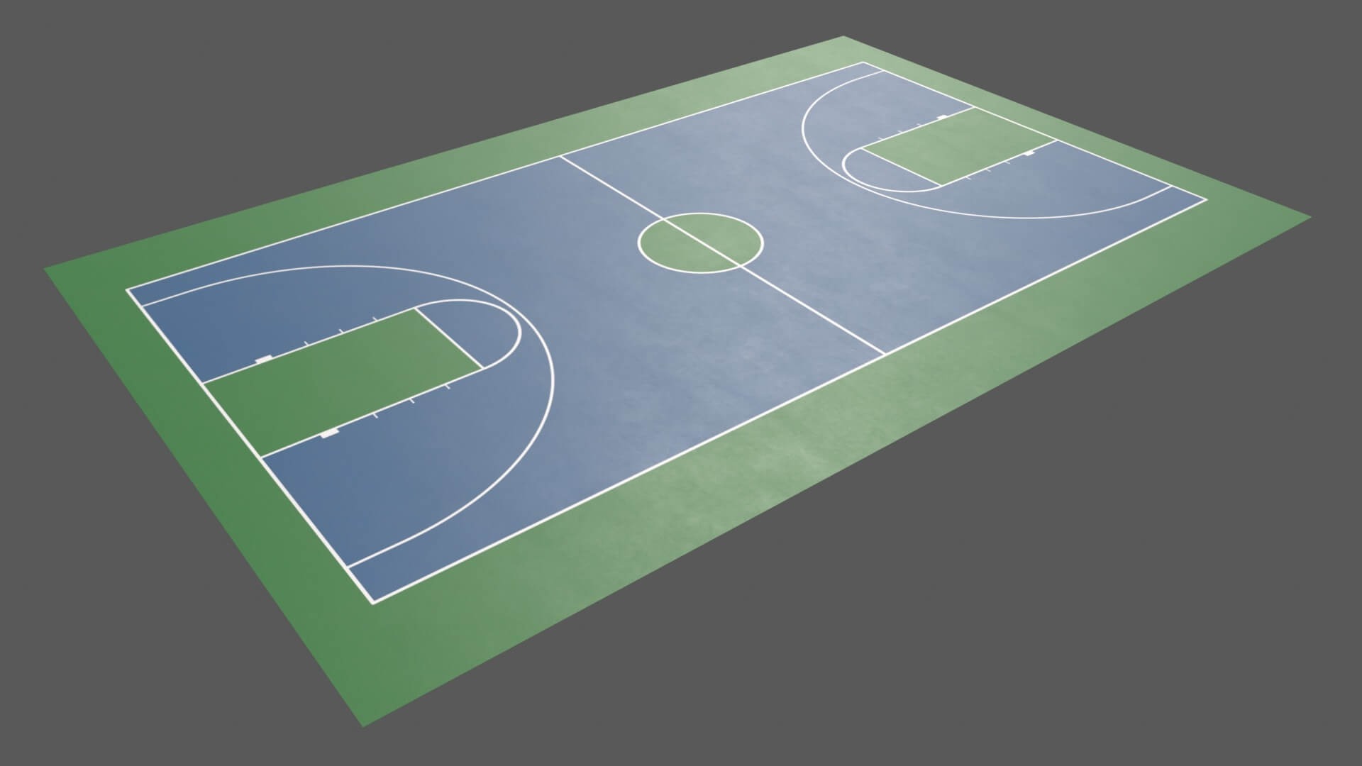 Multi Sports Game Court Floor - 3D Model by PBR Cool