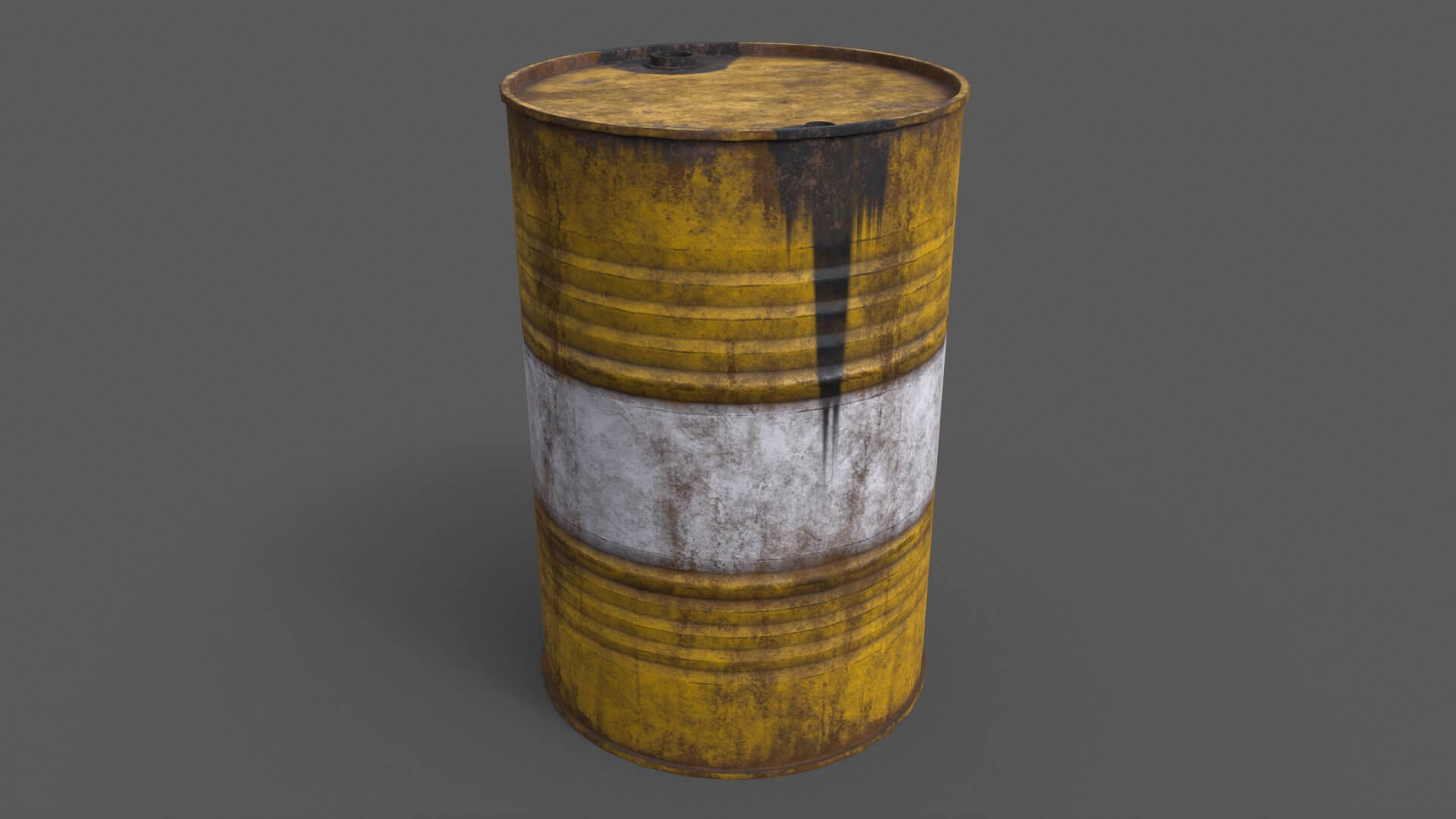 Oil Drum Barrel A - 3D Model by PBR Cool