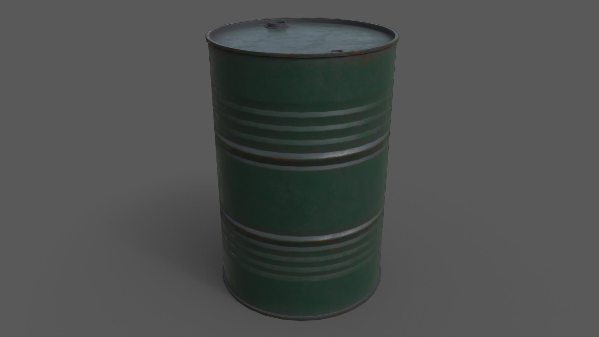 Oil Drum Barrel A - 3D Model by PBR Cool