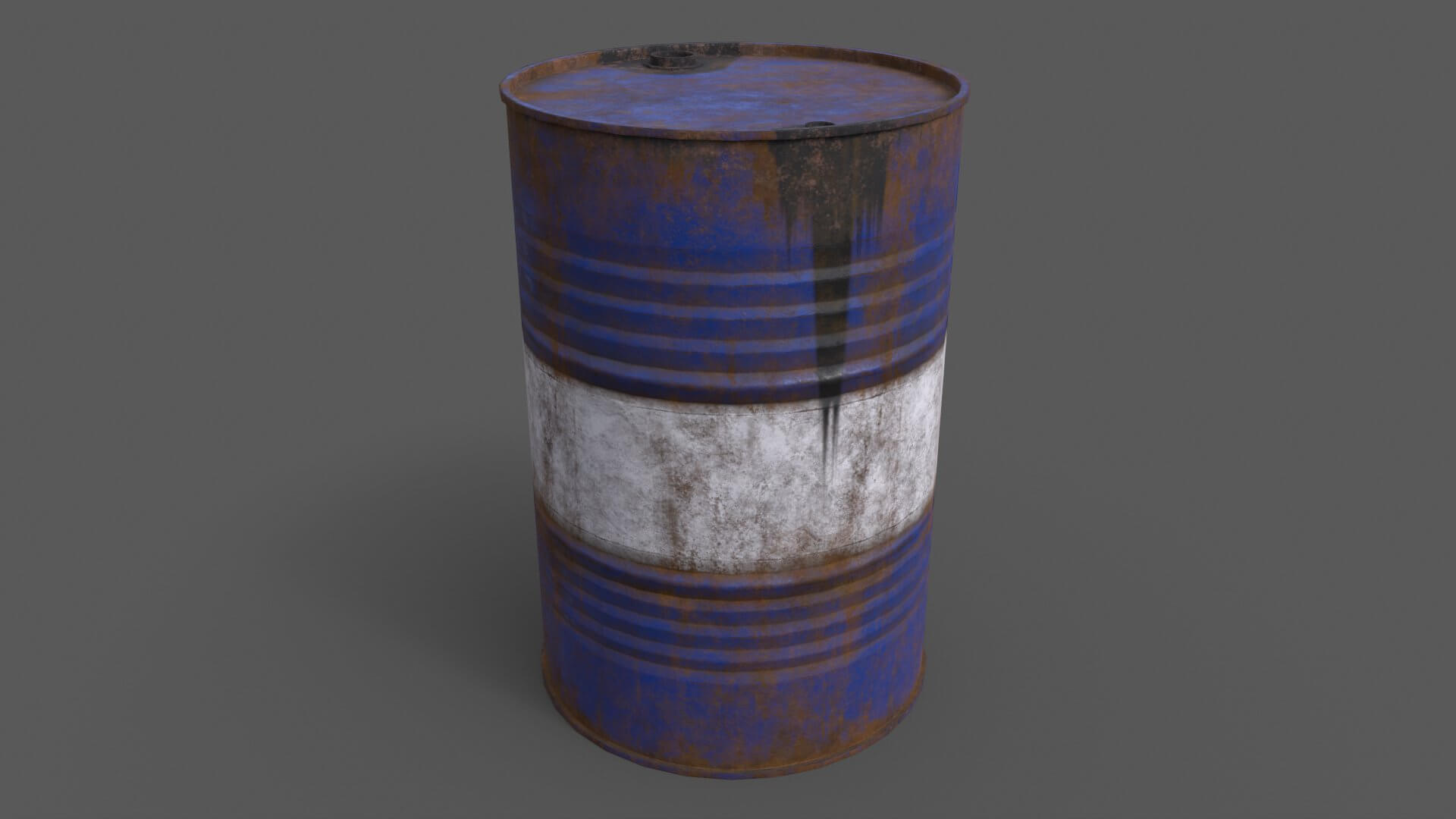 Oil Drum Barrel B - 3D Model by PBR Cool