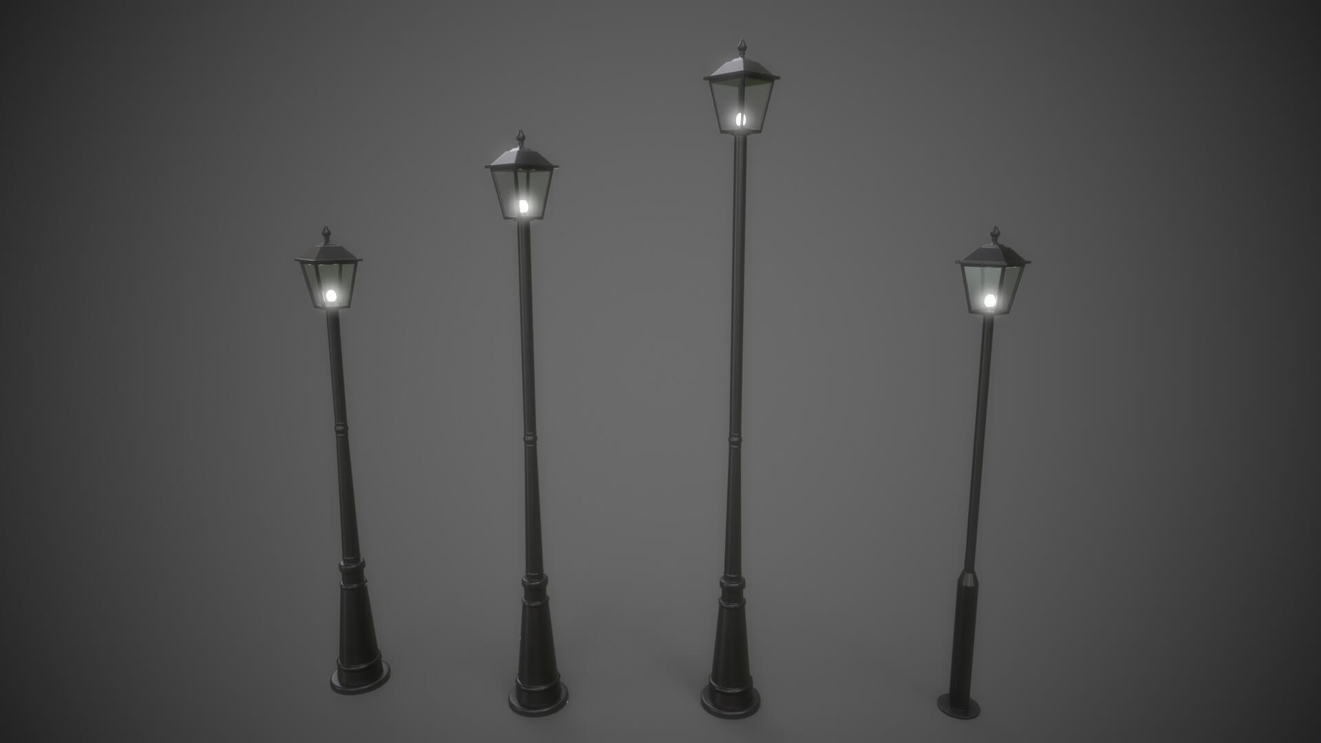 Outdoor Street Lamp Post - 3D Model by PBR Cool