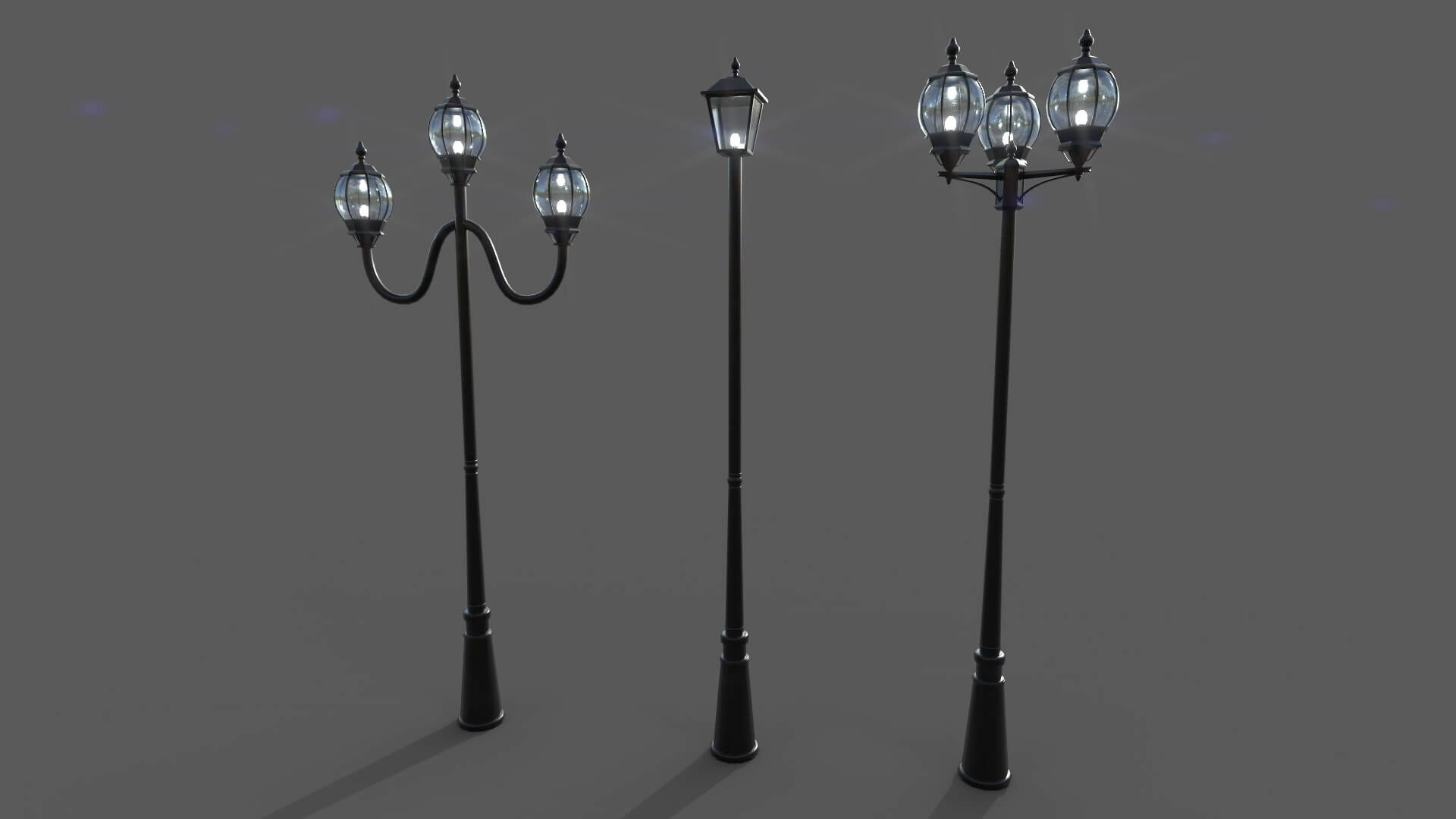 Outdoor Street Lamp Post - 3D Model by PBR Cool