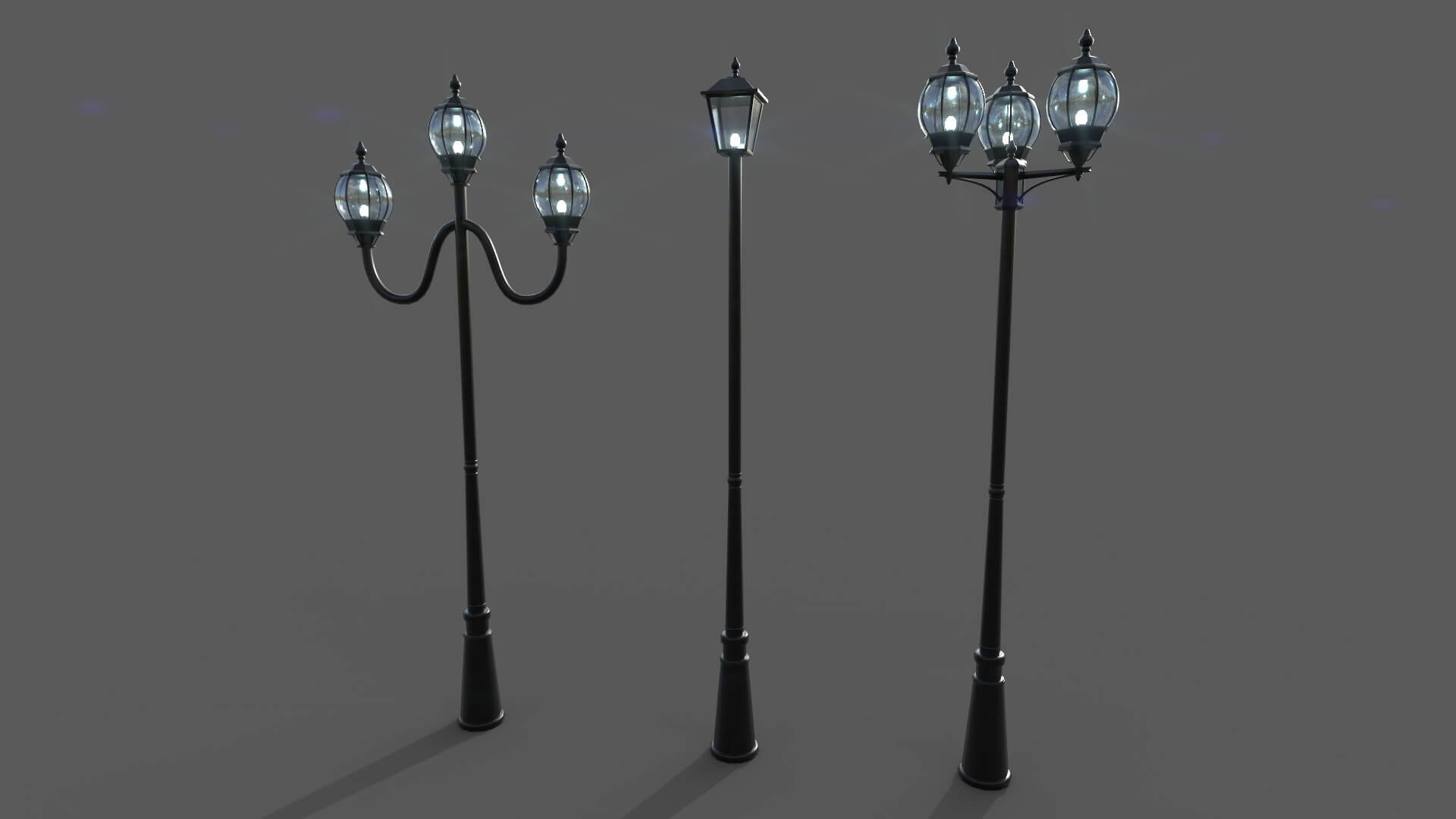 Outdoor Street Lamp Post - 3D Model by PBR Cool