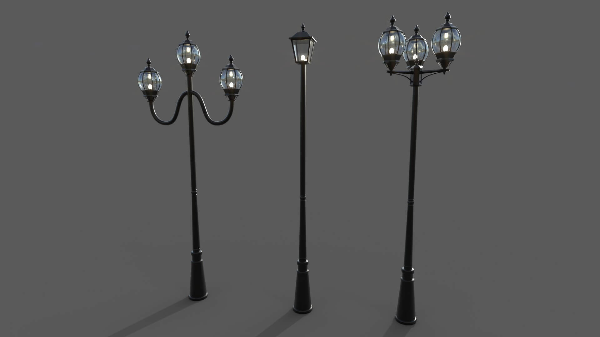 Outdoor Street Lamp Post - 3D Model by PBR Cool