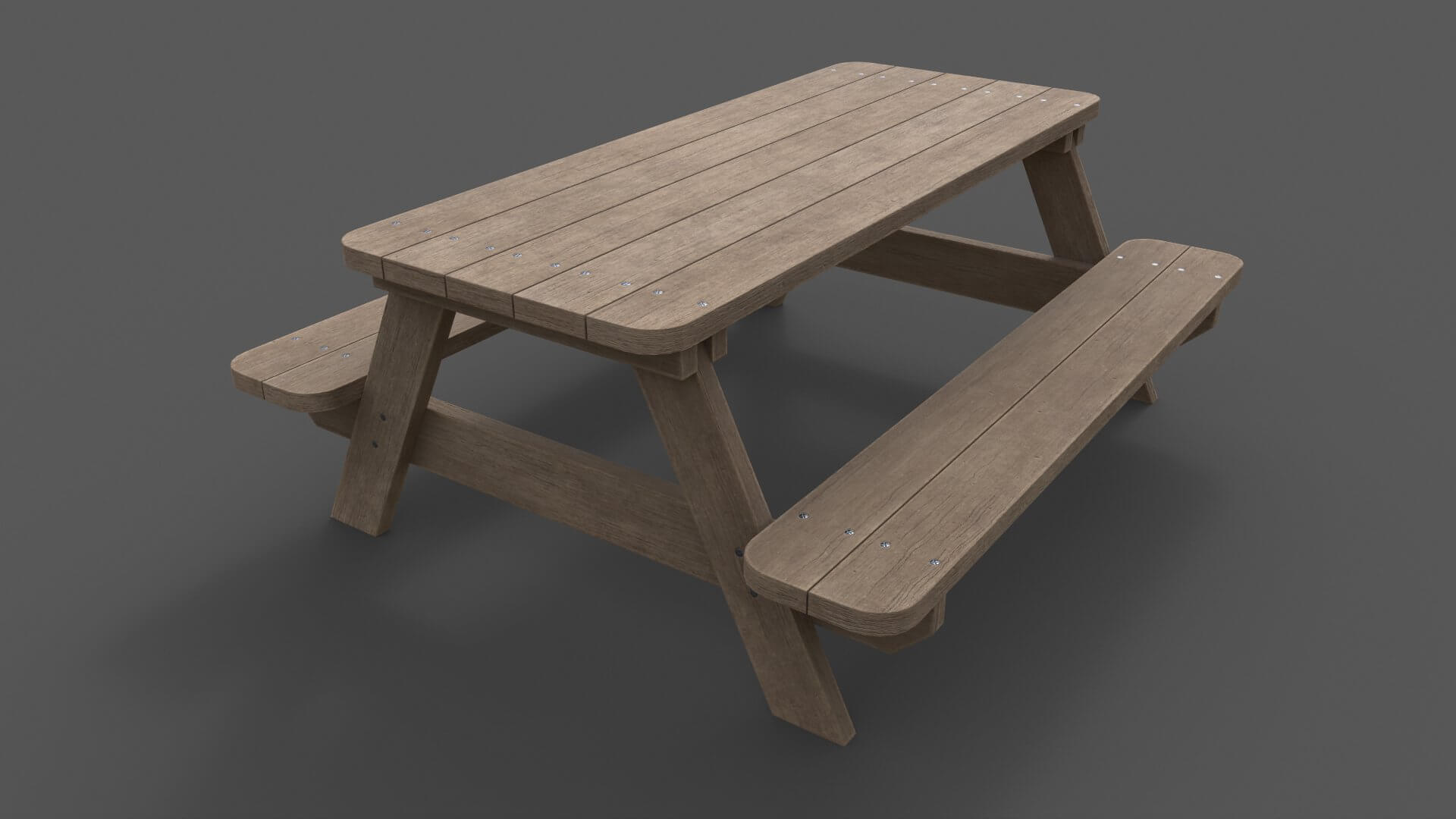 Picnic Table and Park Bench - 3D Model by PBR Cool
