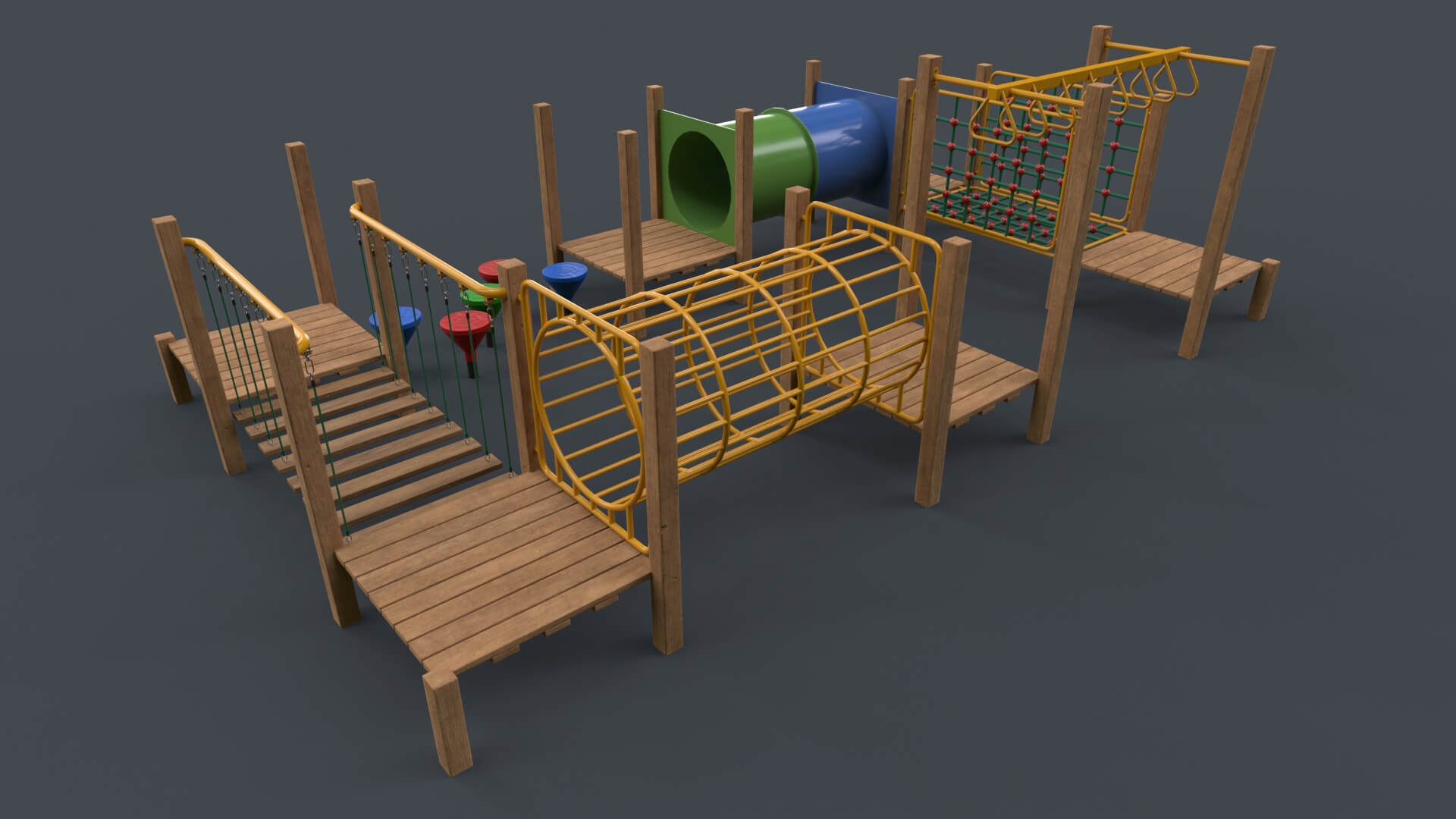 Playground Outdoor Jungle Gym 20 - 3D Model by PBR Cool