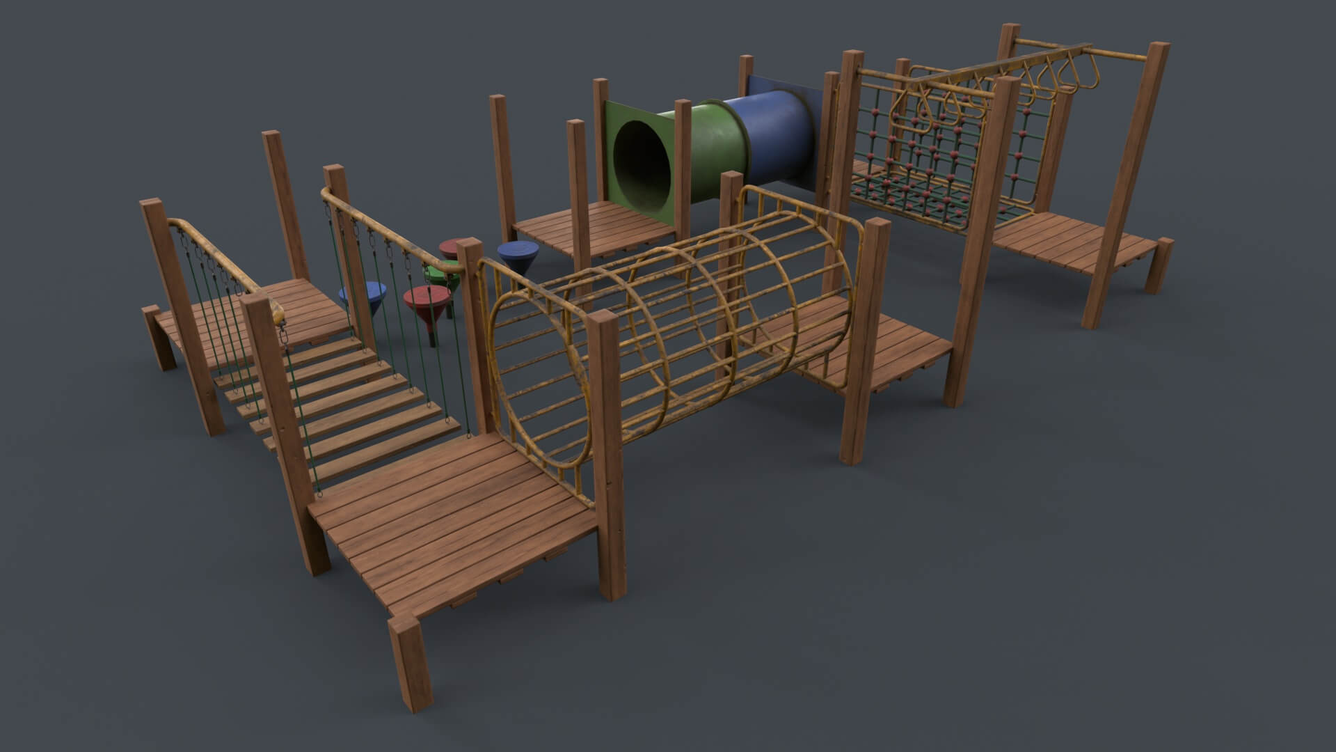 Playground Outdoor Jungle Gym 20 - 3D Model by PBR Cool