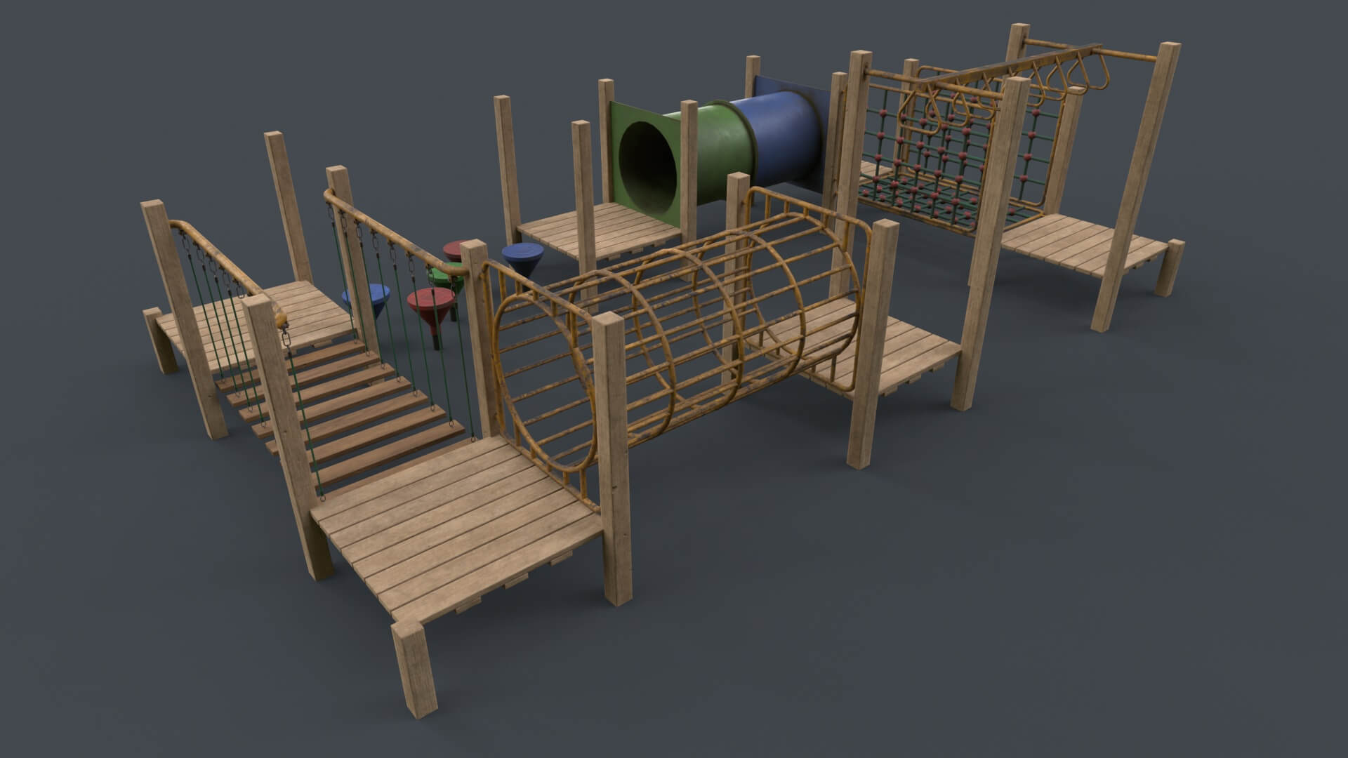Playground Outdoor Jungle Gym 20 - 3D Model by PBR Cool