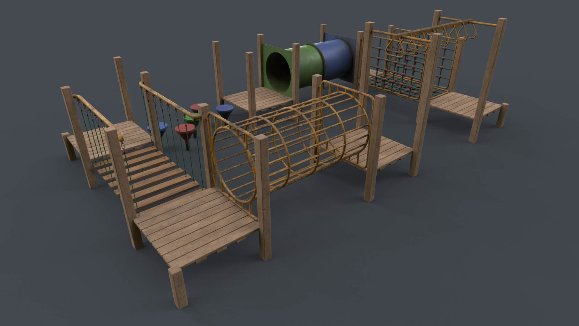 Playground Outdoor Jungle Gym 20 - 3D Model by PBR Cool