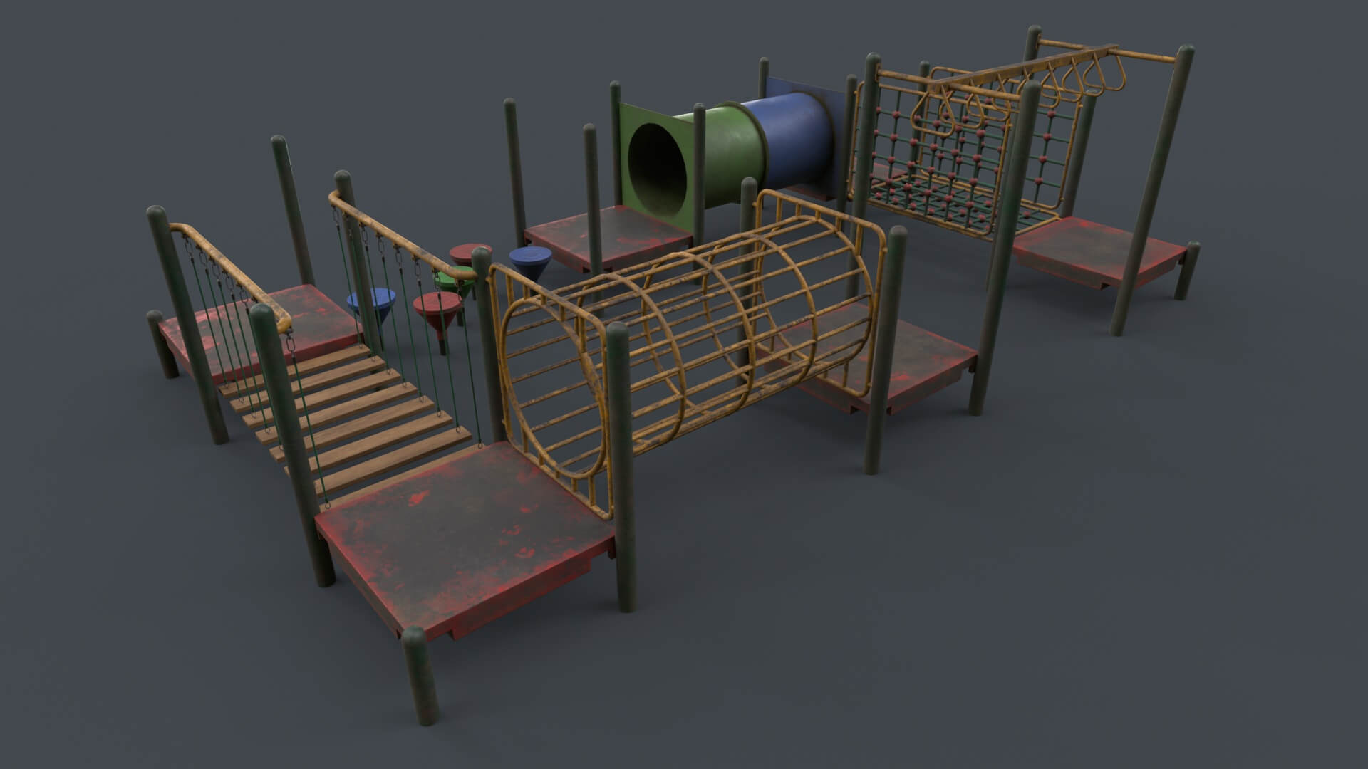 Playground Outdoor Jungle Gym 20 - 3D Model by PBR Cool