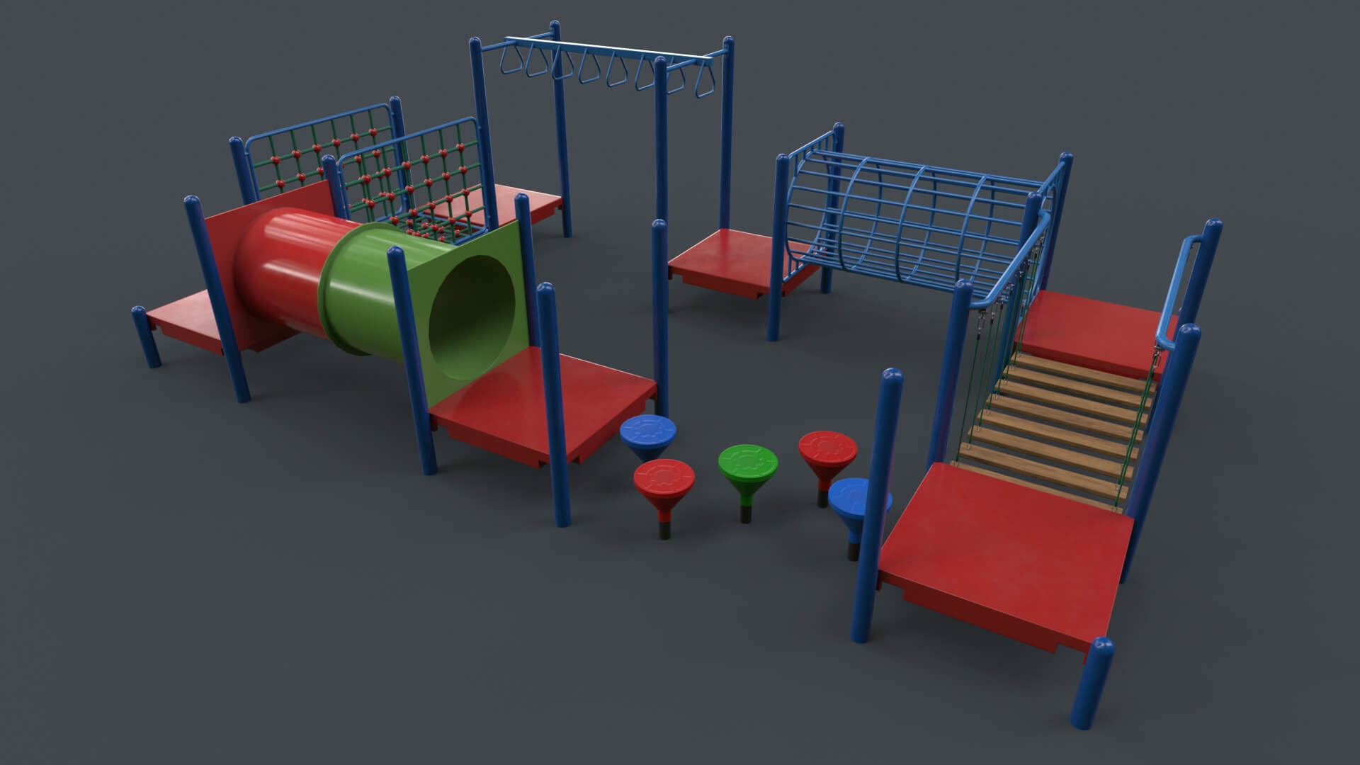 Playground Outdoor Jungle Gym 20 - 3D Model by PBR Cool