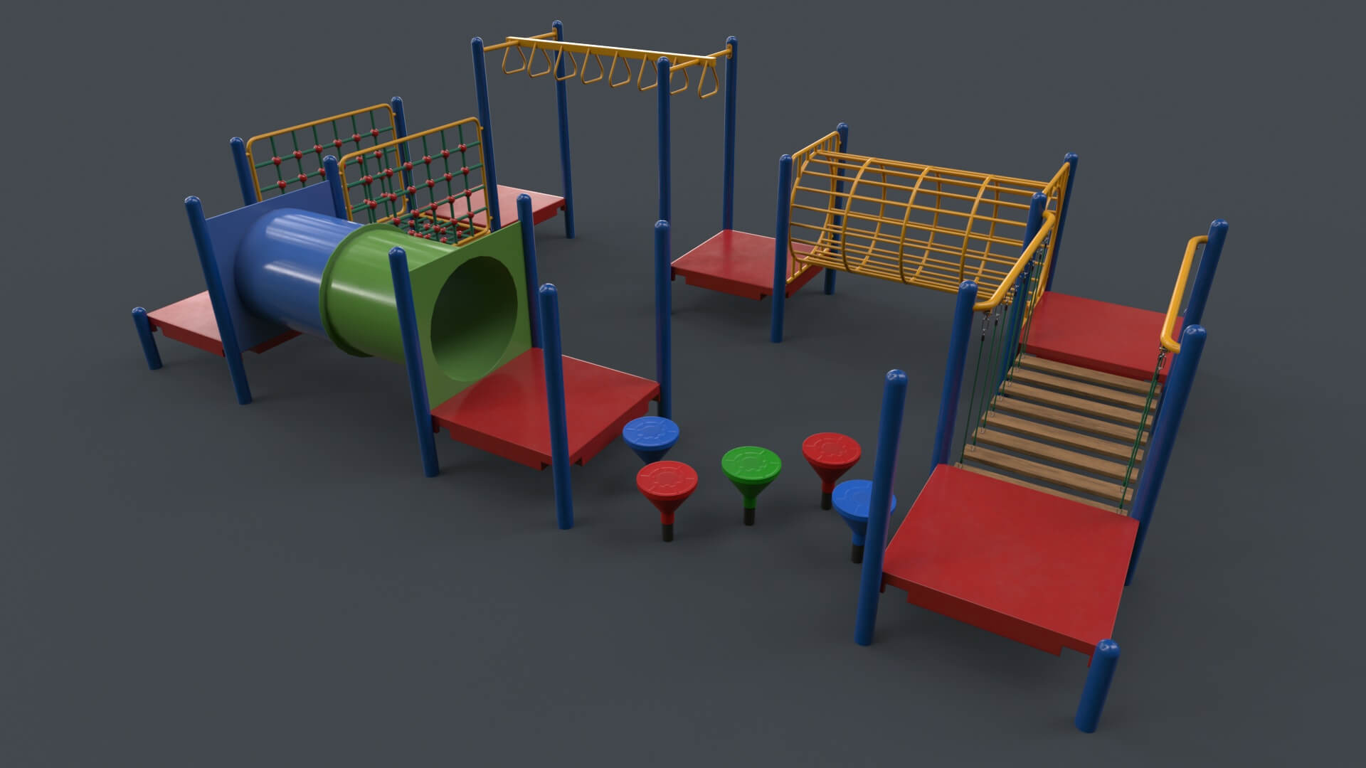 Playground Outdoor Jungle Gym 20 - 3D Model by PBR Cool