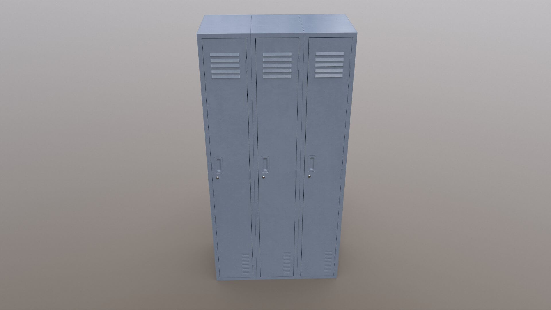 School Gym Locker 03 - Grey 3D Model by PBR Cool