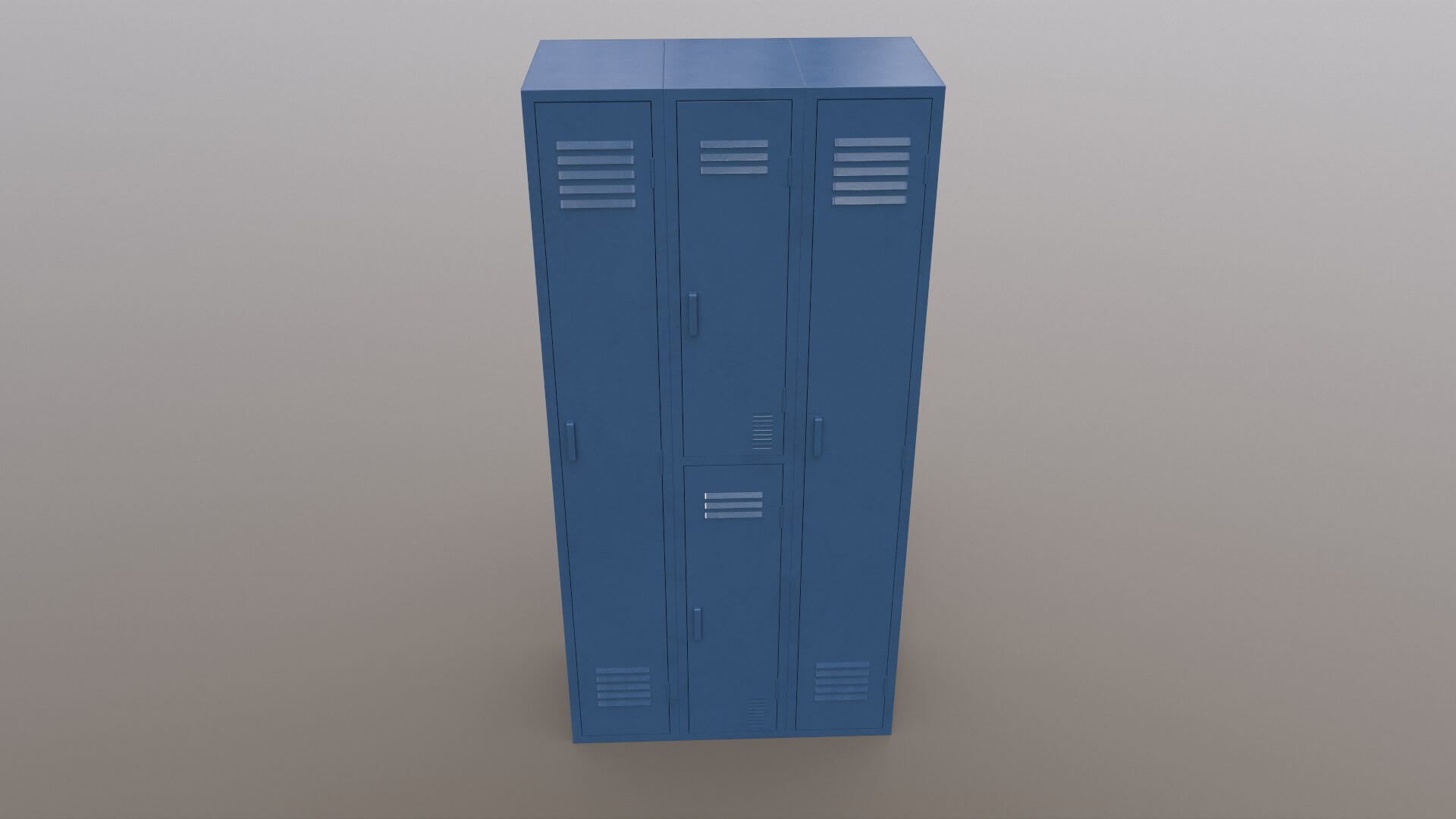 School Gym Locker 04 - Blue Dark 3D Model by PBR Cool