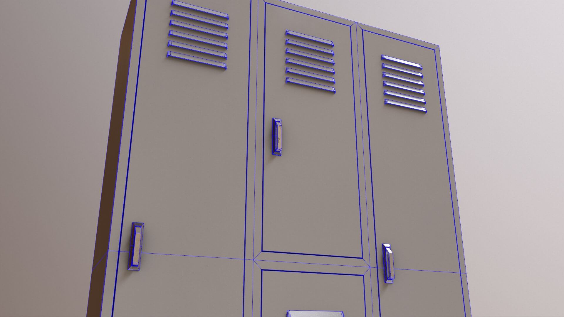 School Gym Locker 05 - Green Light 3D Model by PBR Cool