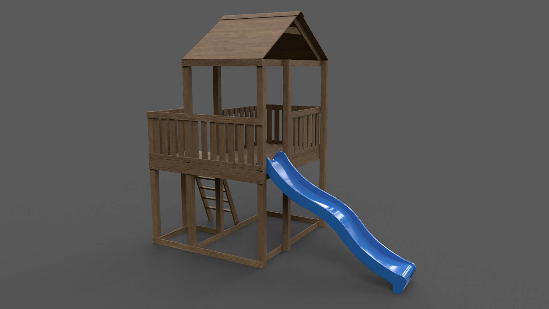 Small Backyard Playground Fort A - 3D Model by PBR Cool