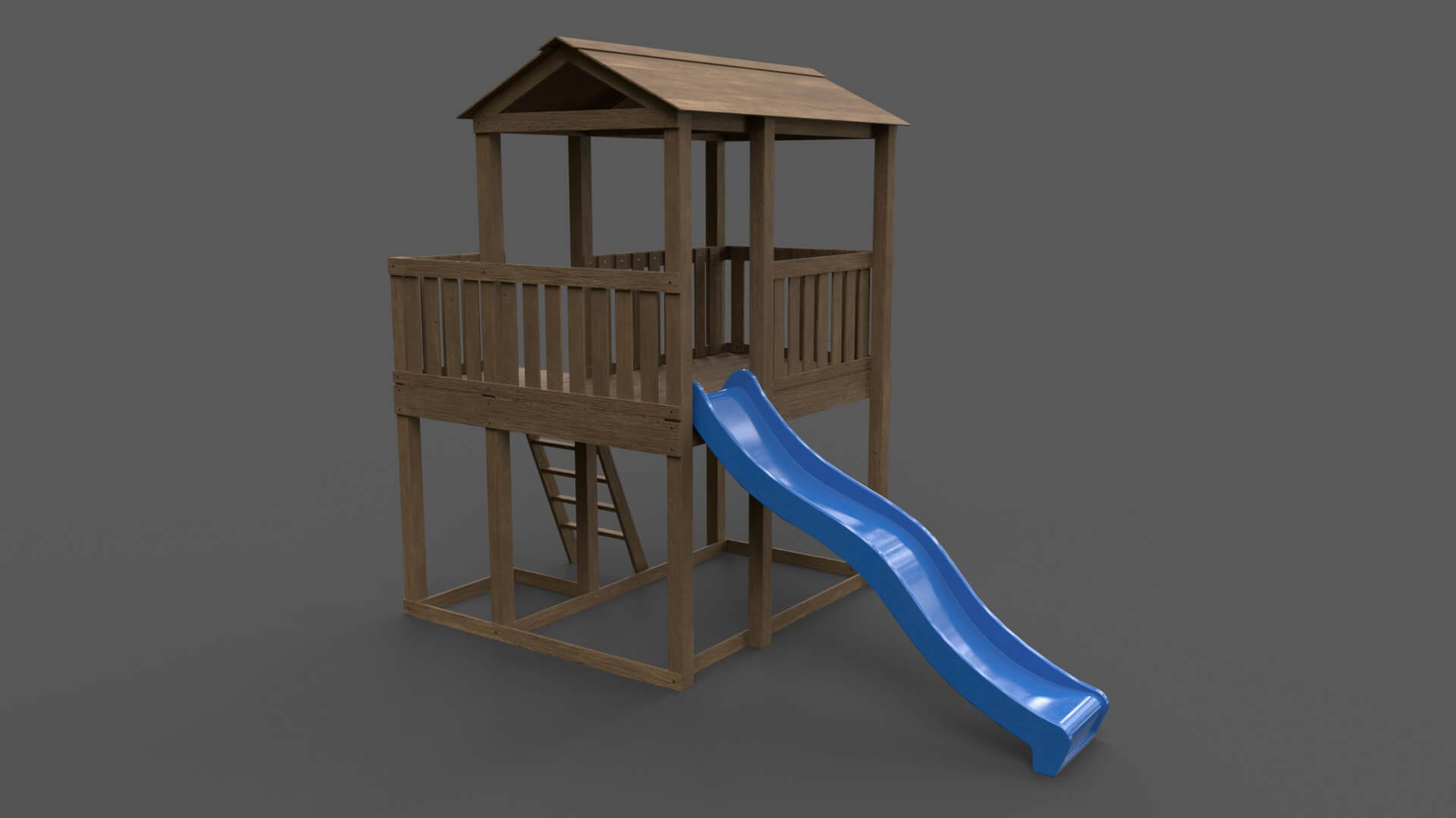 Small Backyard Playground Fort A - 3D Model by PBR Cool