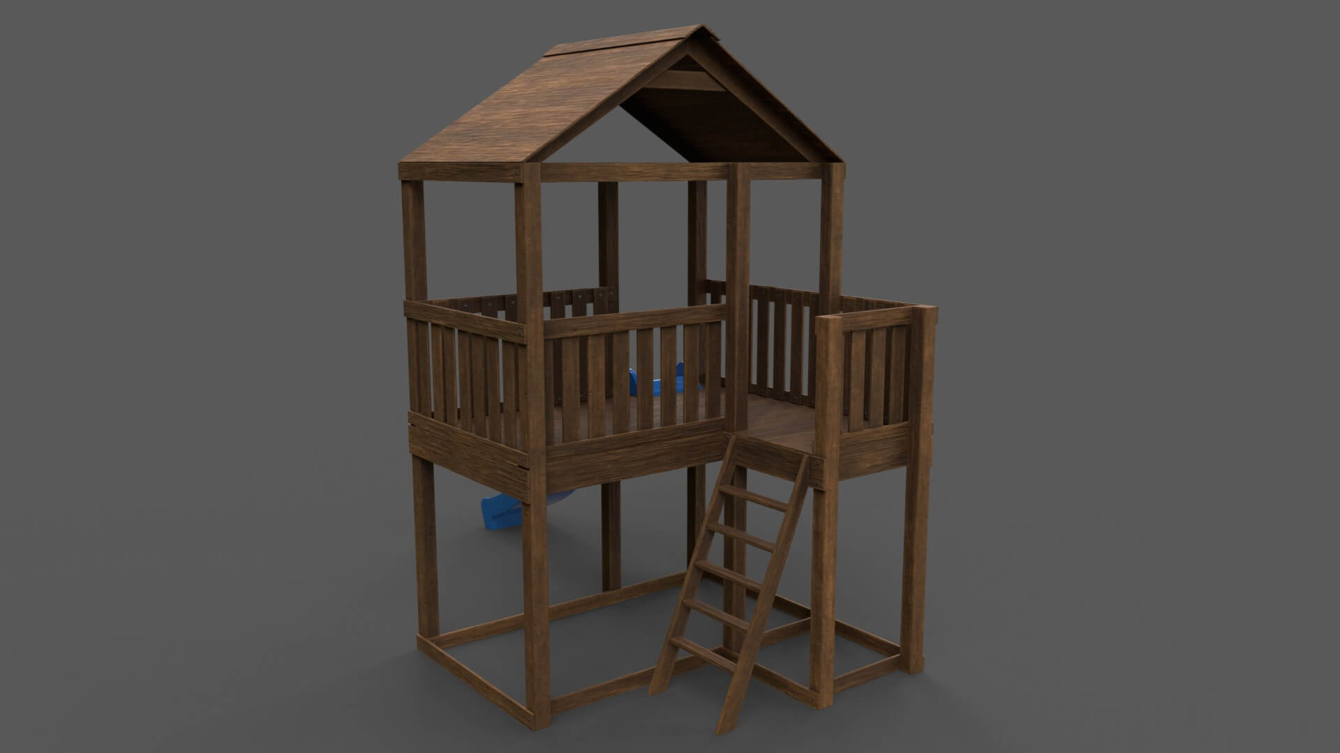 Small Backyard Playground Fort A - 3D Model by PBR Cool