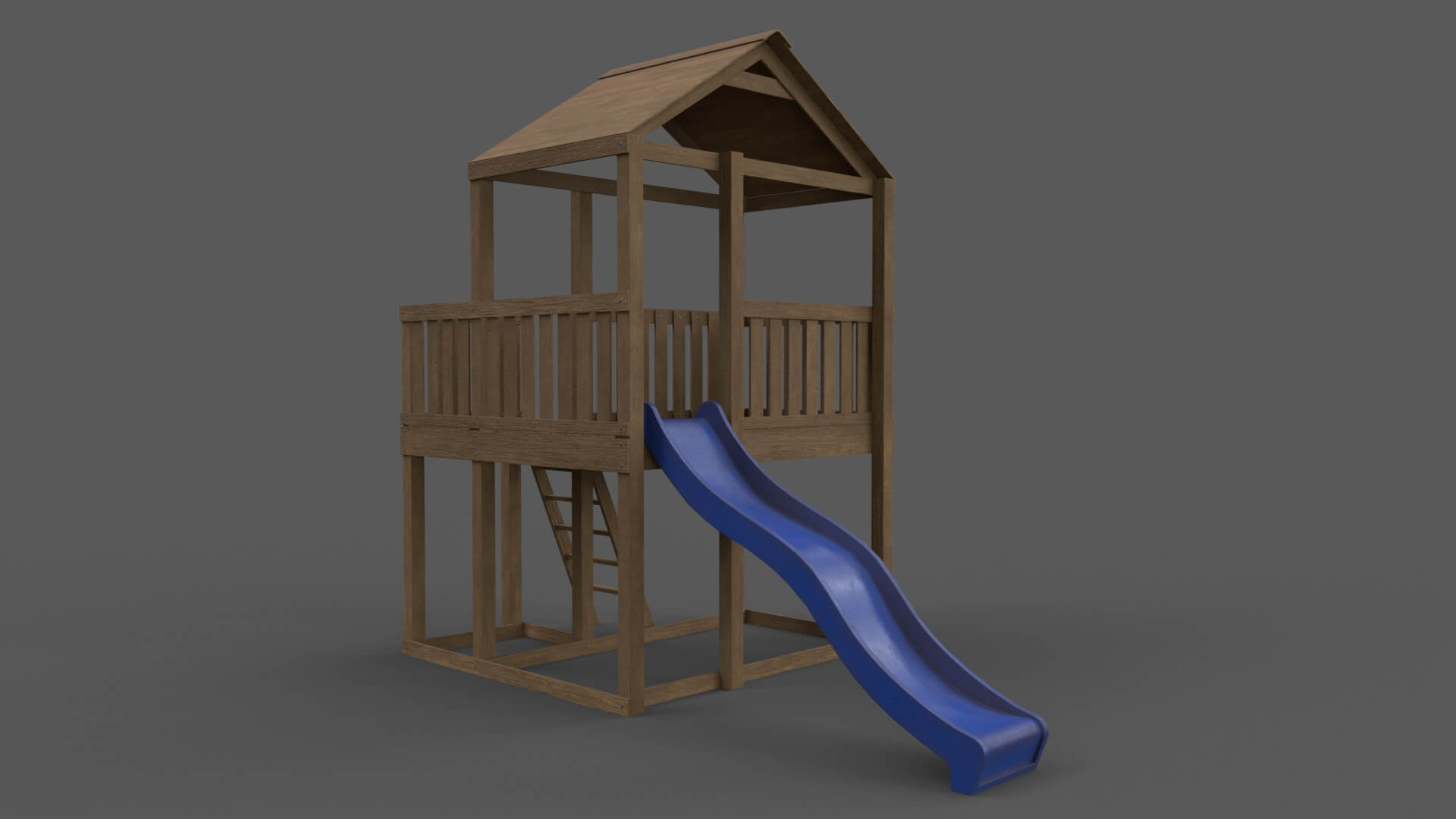 Small Backyard Playground Fort A - 3D Model by PBR Cool