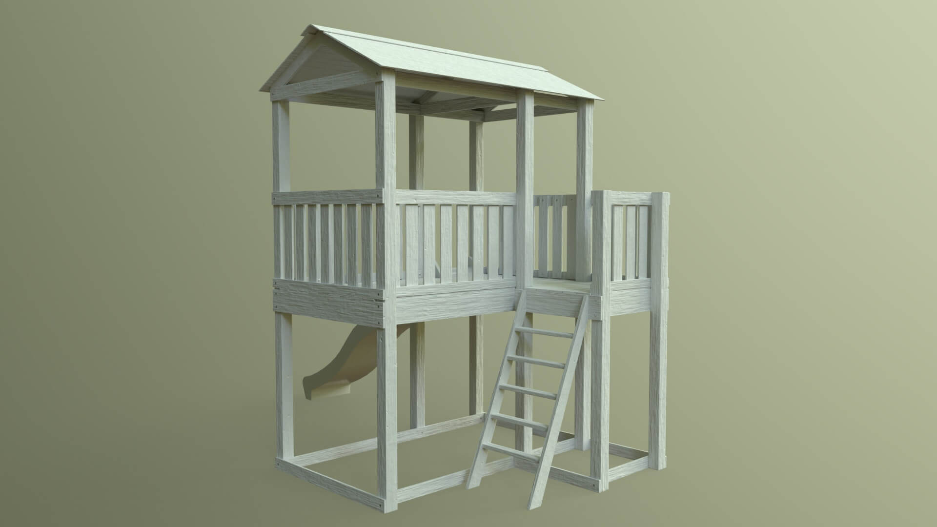Small Backyard Playground Fort A - 3D Model by PBR Cool