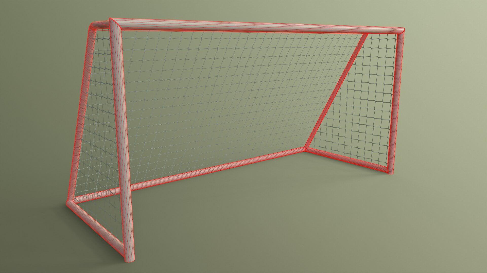 Soccer Football Goal Post B - 3D Model by PBR Cool