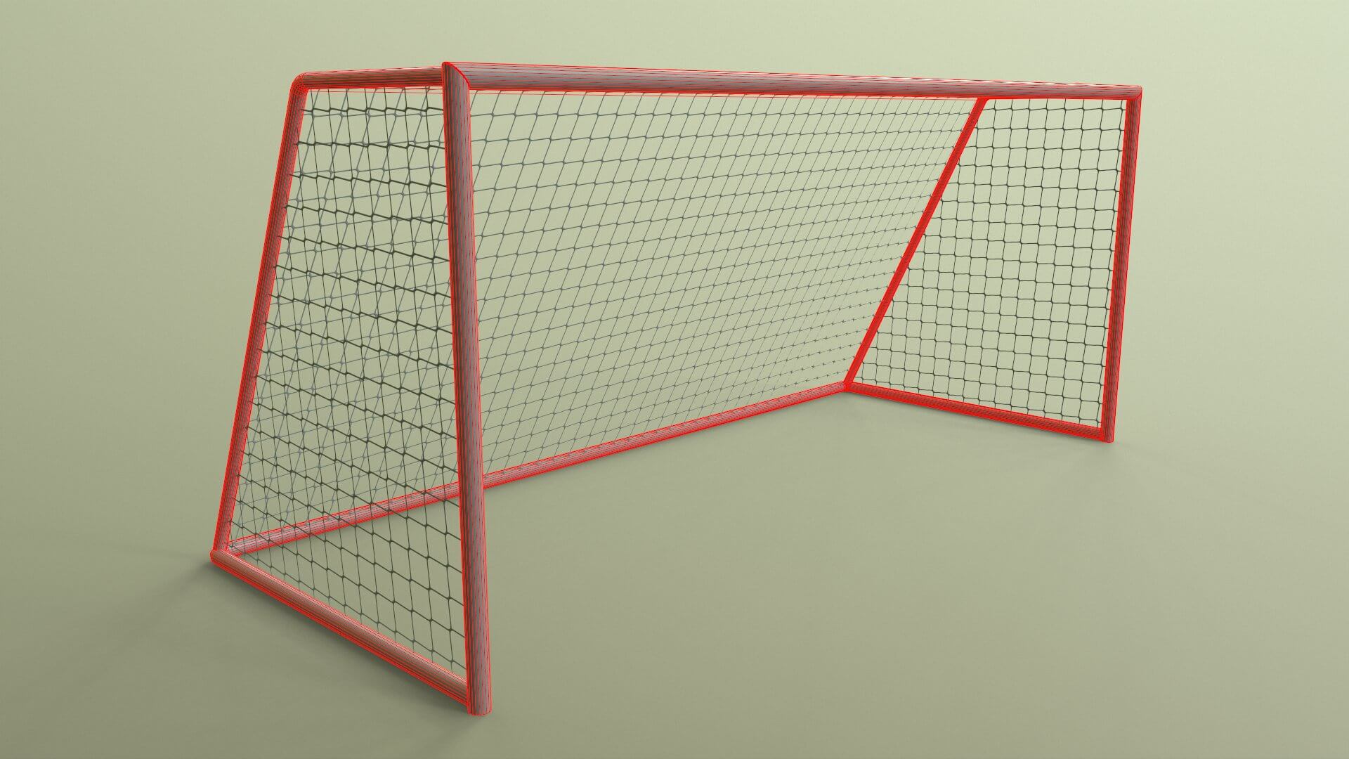 Soccer Football Goal Post C - 3D Model by PBR Cool