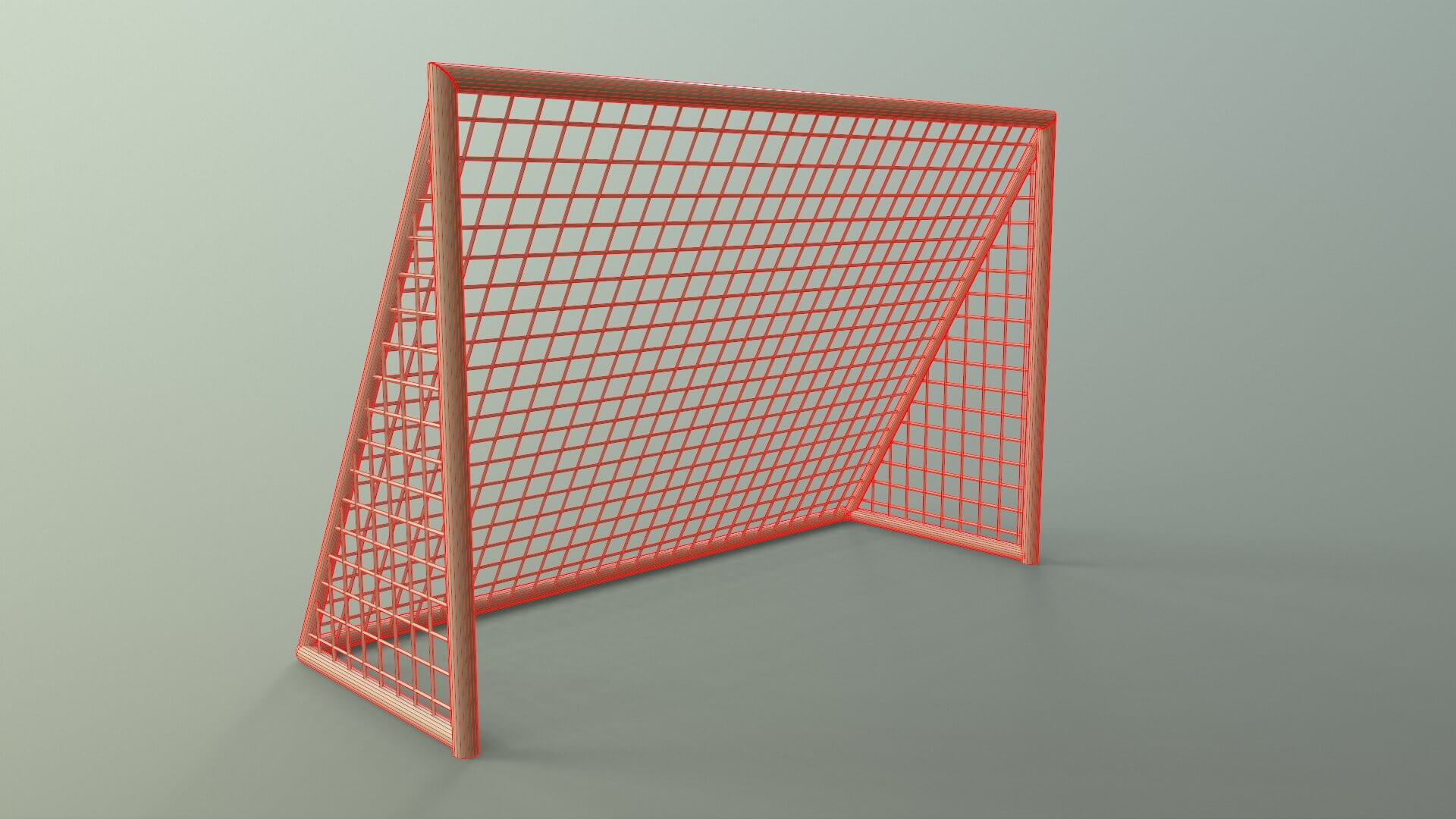 Soccer Football Goal Post F - 3D Model by PBR Cool