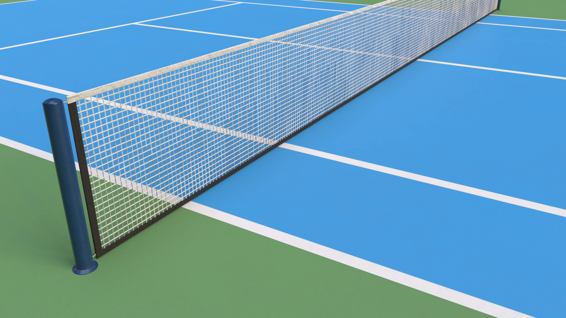 Tennis Court Floor and Net - 3D Model by PBR Cool
