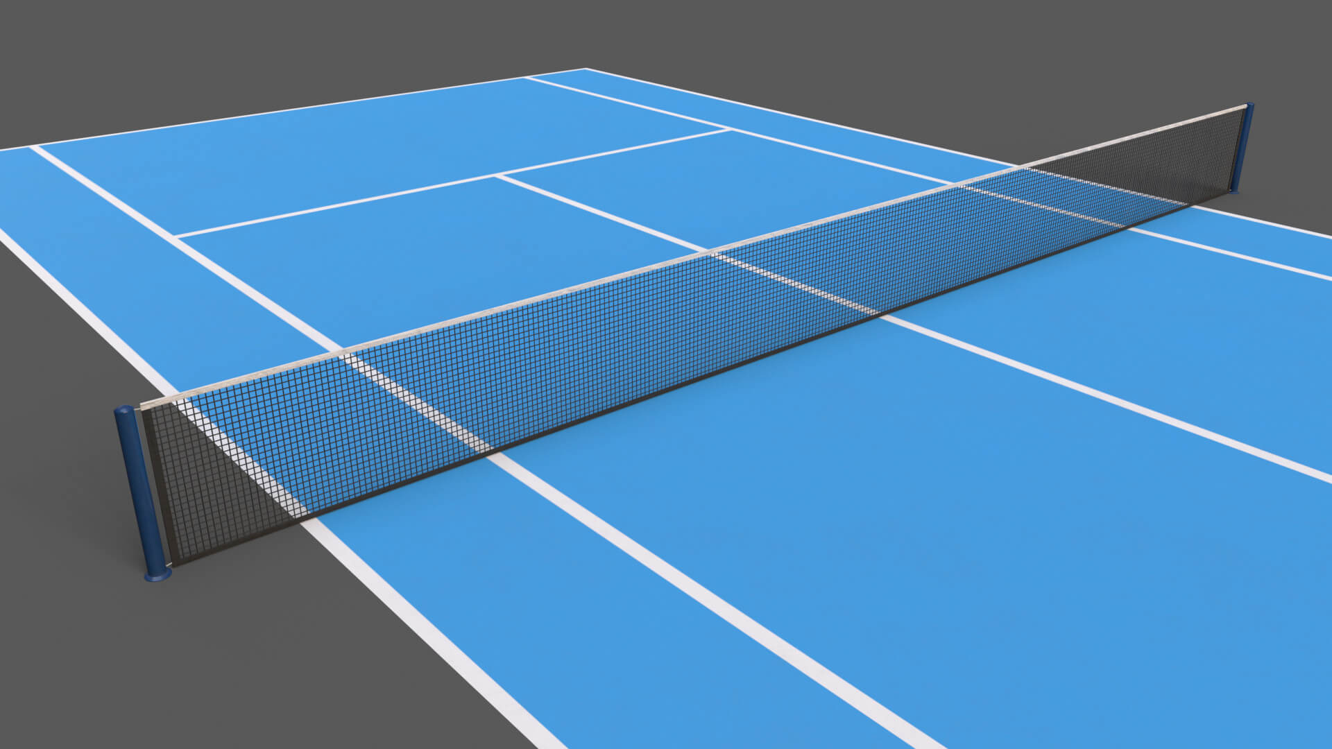 Tennis Court Floor and Net - 3D Model by PBR Cool