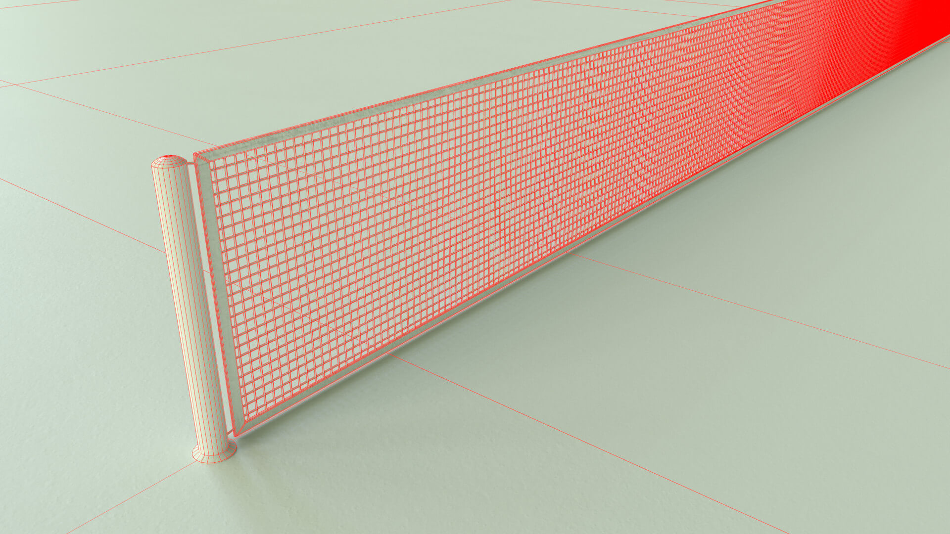 Tennis Court Floor and Net - 3D Model by PBR Cool