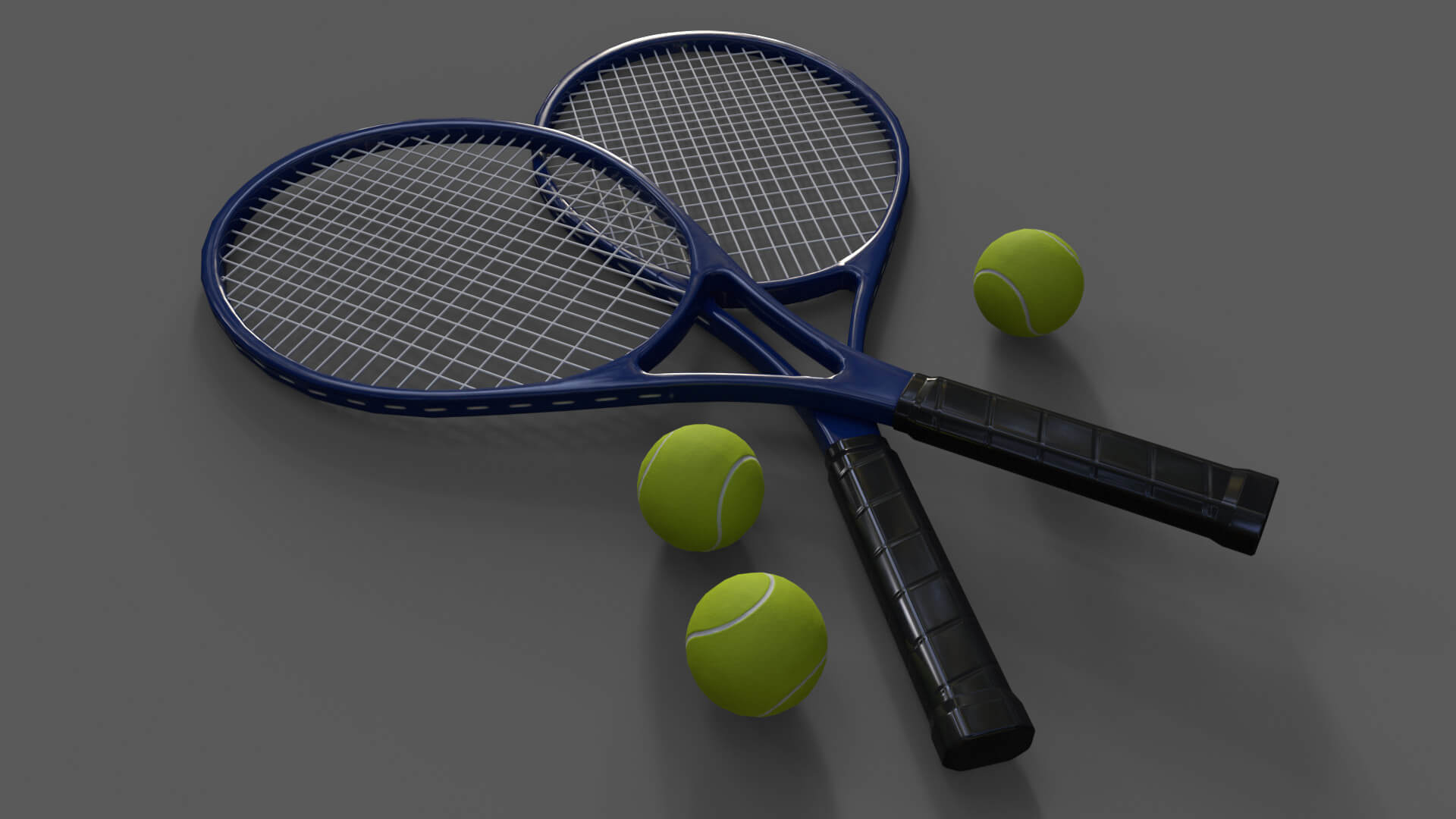 Tennis Racket and Ball - 3D Model by PBR Cool
