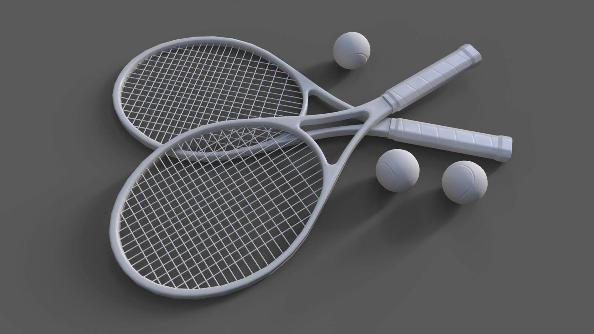 Tennis Racket and Ball - 3D Model by PBR Cool