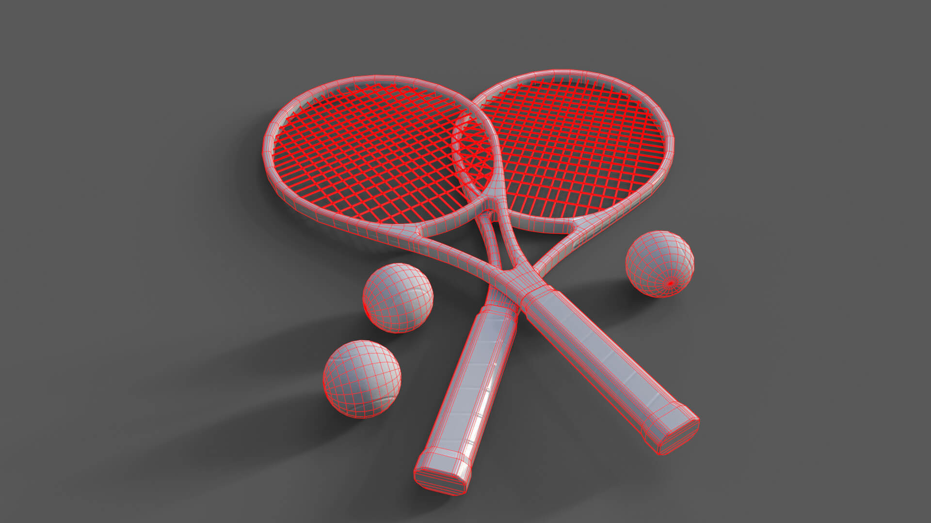 Tennis Racket and Ball - 3D Model by PBR Cool